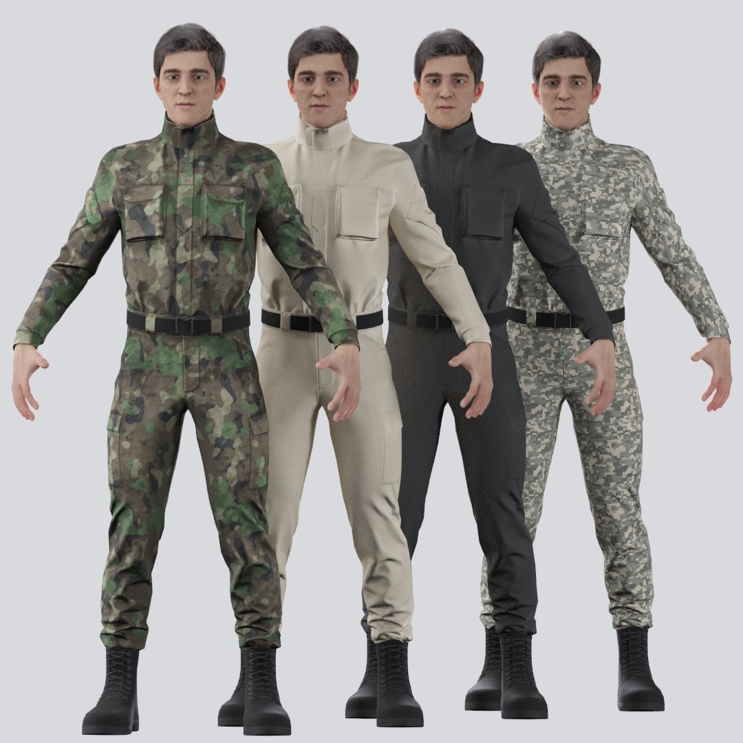 3D Military Uniform Model - TurboSquid 1776753
