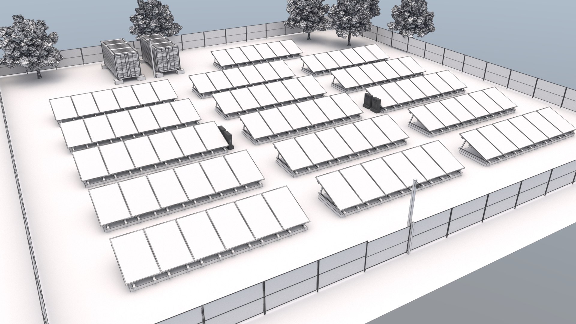 3D Solar Power Site Model - TurboSquid 1862405