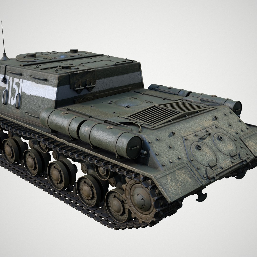 Self-propelled Tank 3d Model