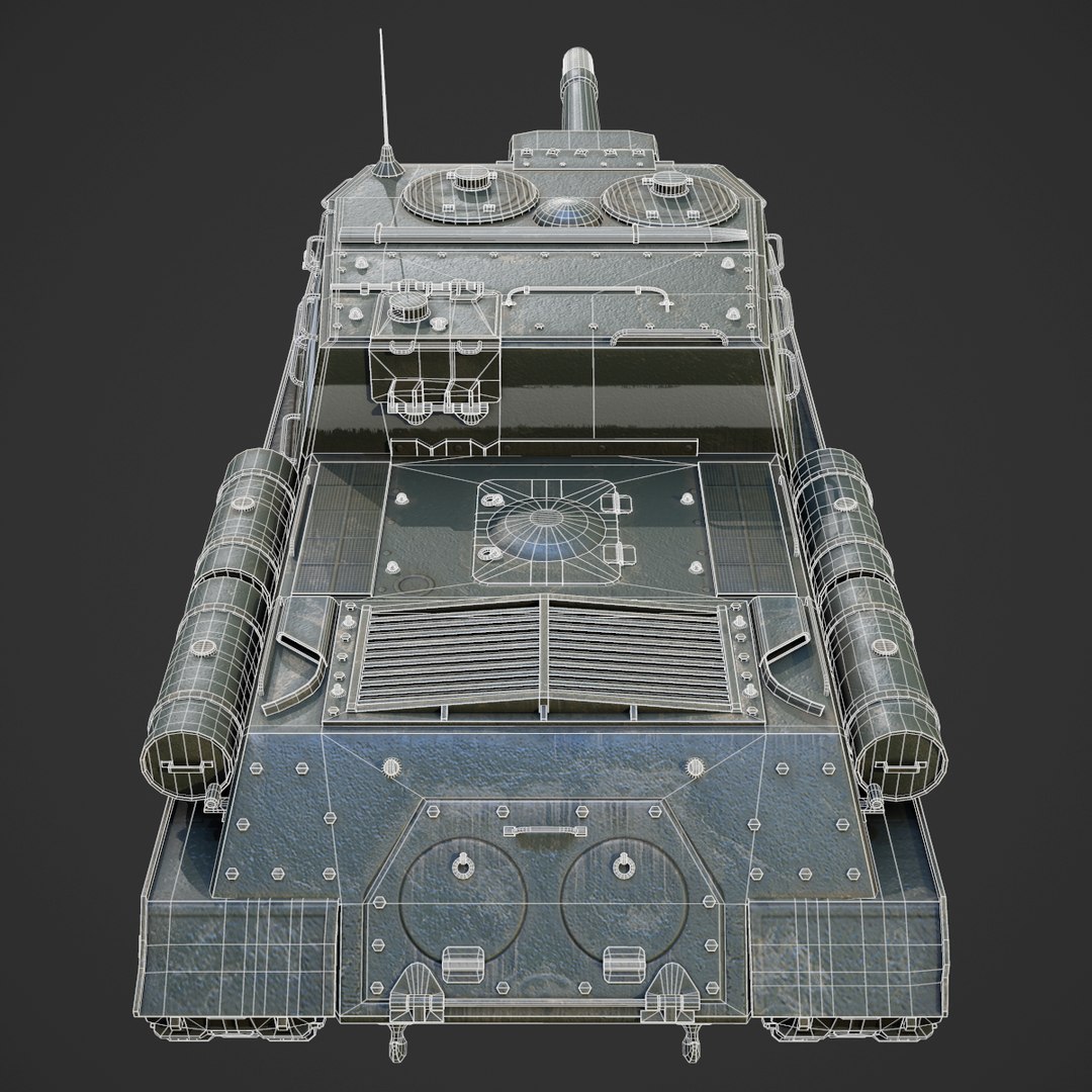 Self-propelled Tank 3d Model