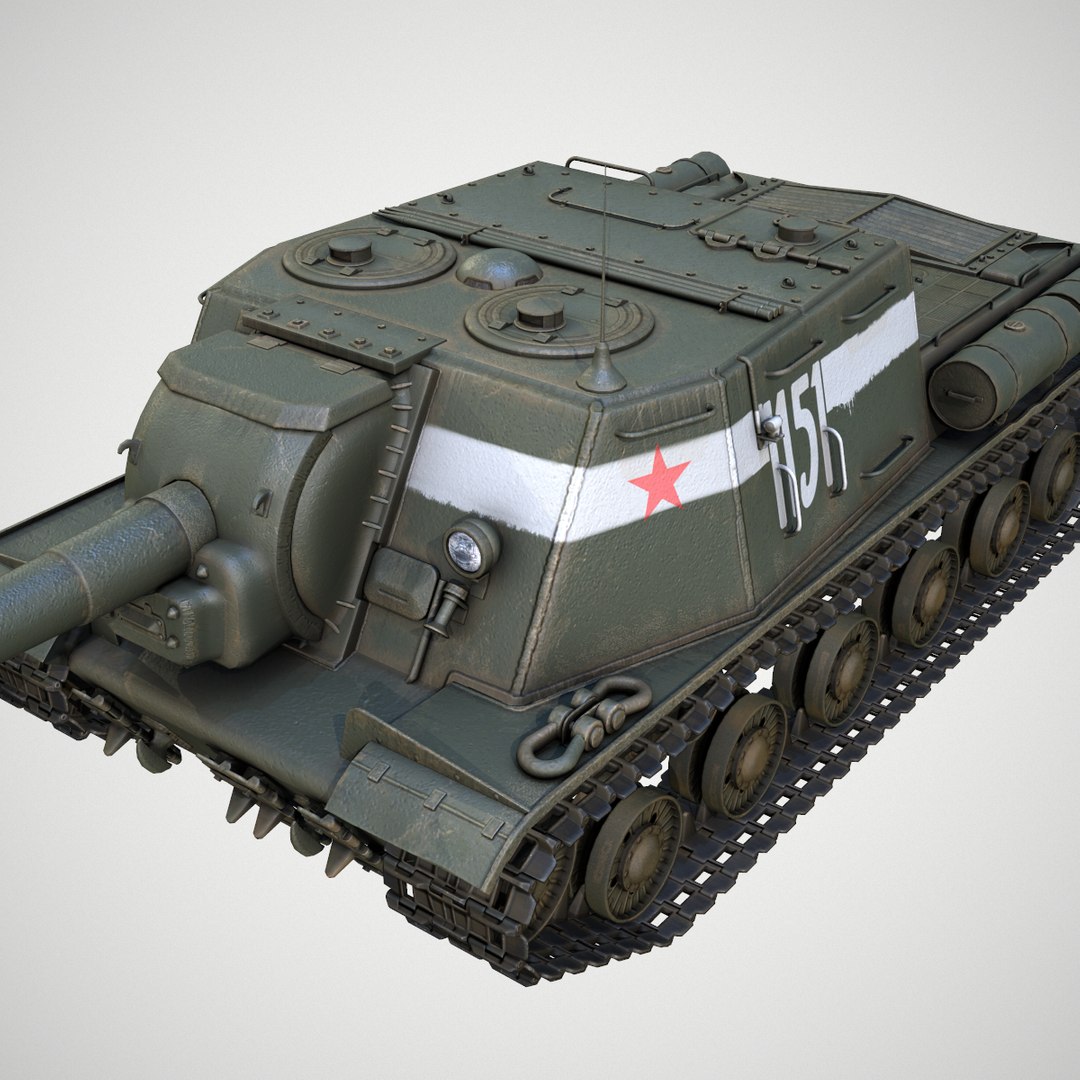 Self-propelled Tank 3d Model