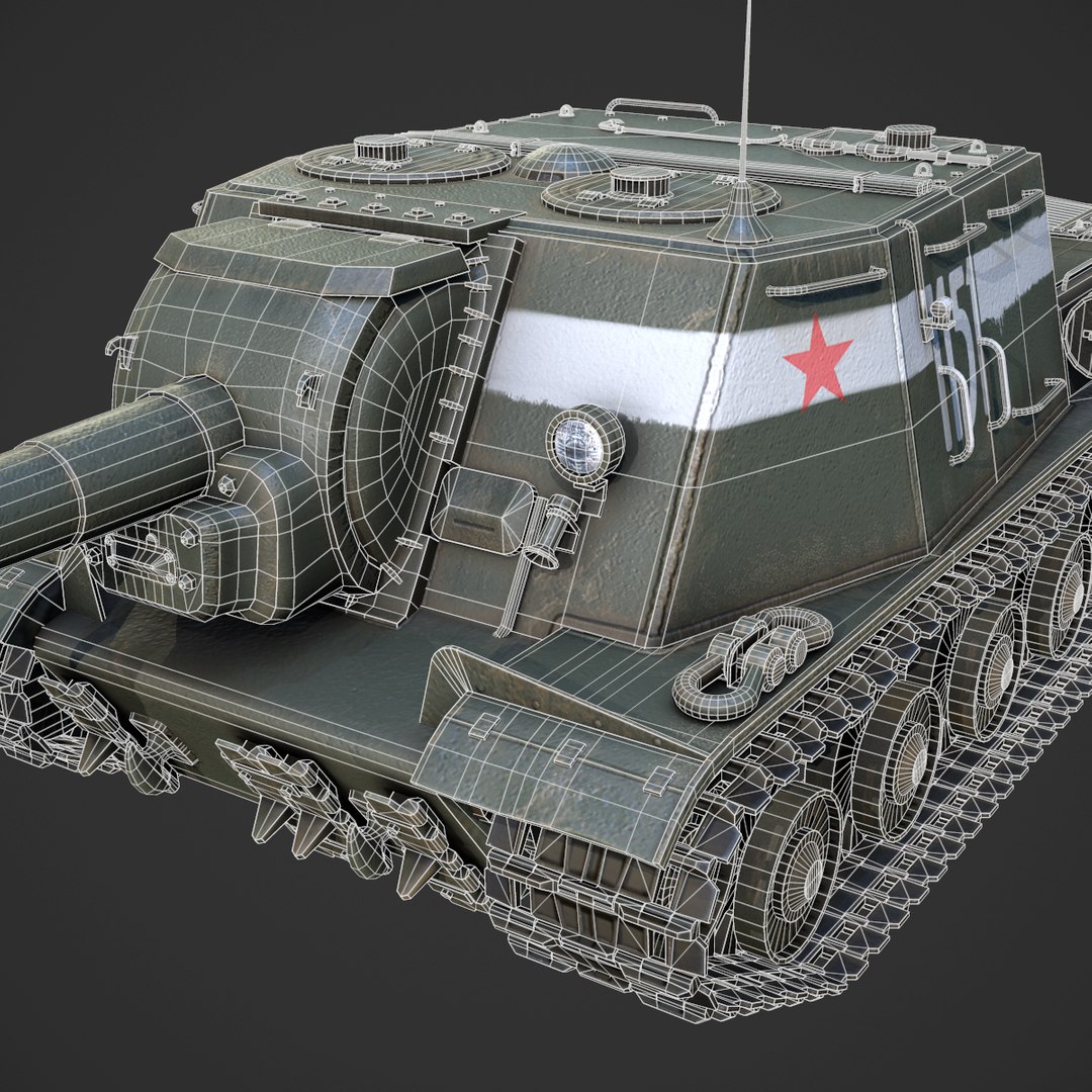 Self-propelled Tank 3d Model