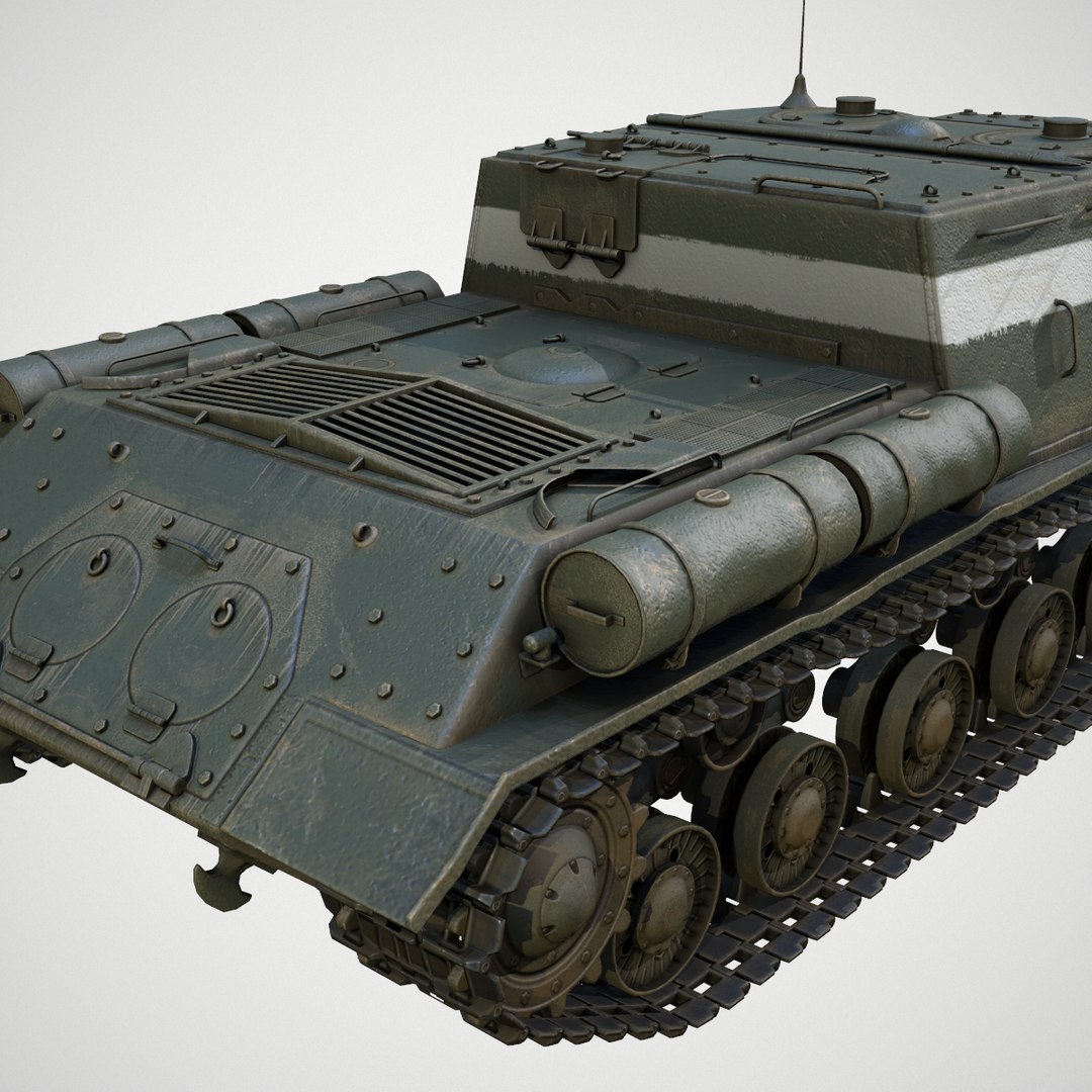 Self-propelled Tank 3d Model