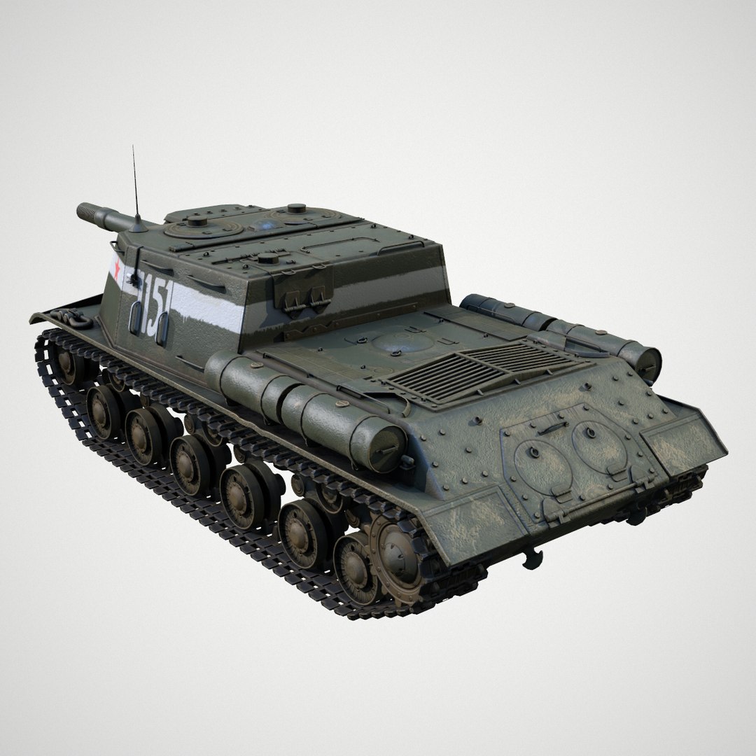 Self-propelled Tank 3d Model