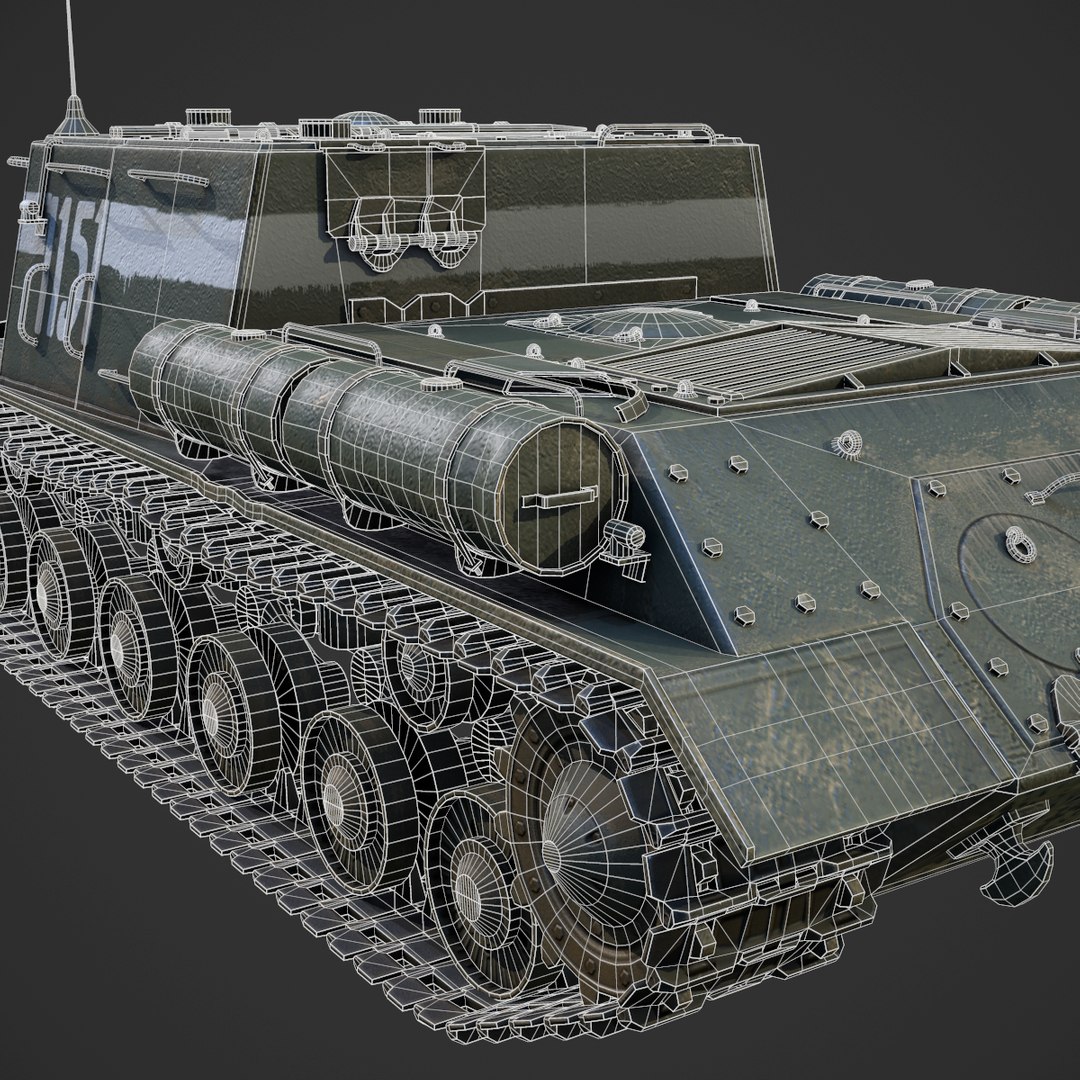 Self-propelled Tank 3d Model
