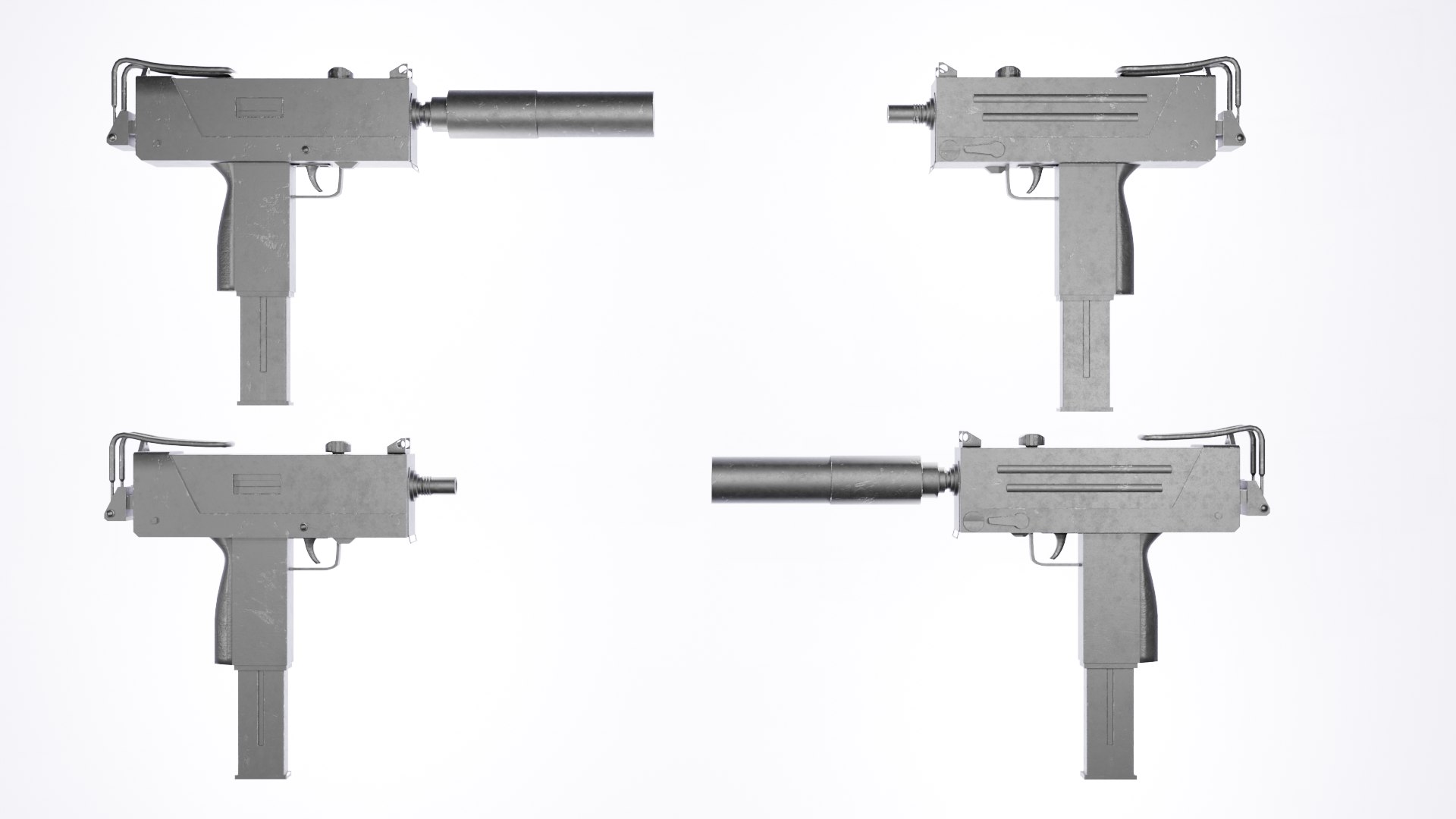 3D Ingram Mac-10 SMG Gun Model - TurboSquid 2359491