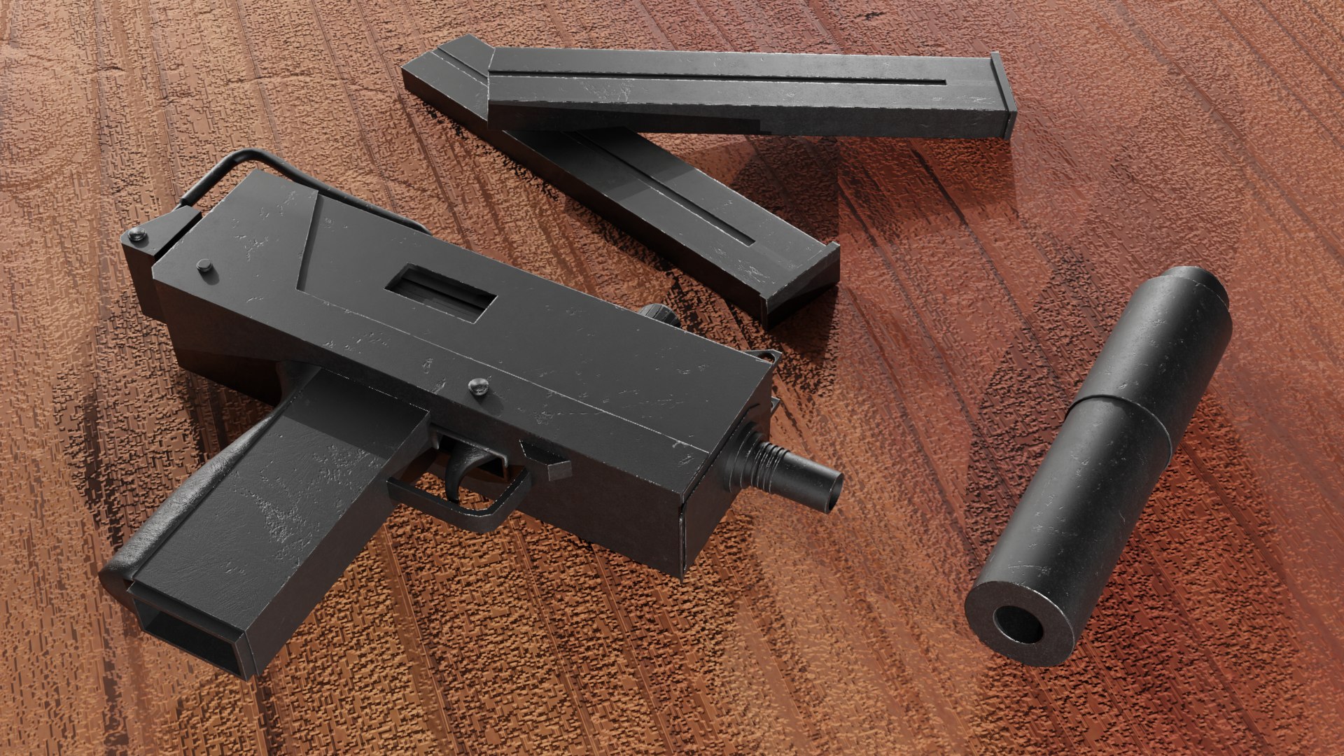 3D Ingram Mac-10 SMG Gun Model - TurboSquid 2359491