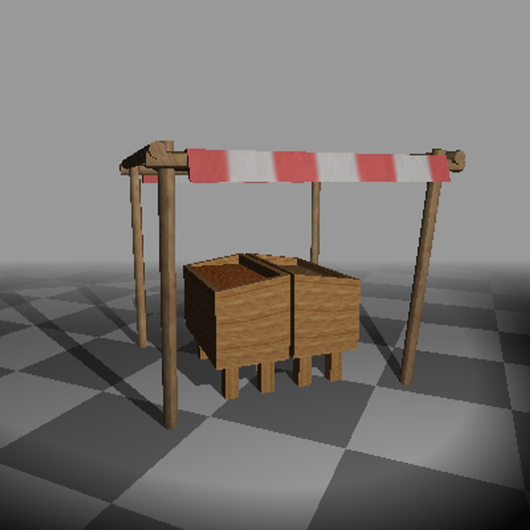 3ds Max Fruit Stand