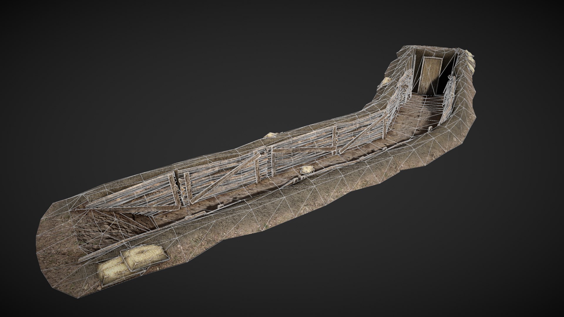 3D Model Trench Wwii - TurboSquid 1388369