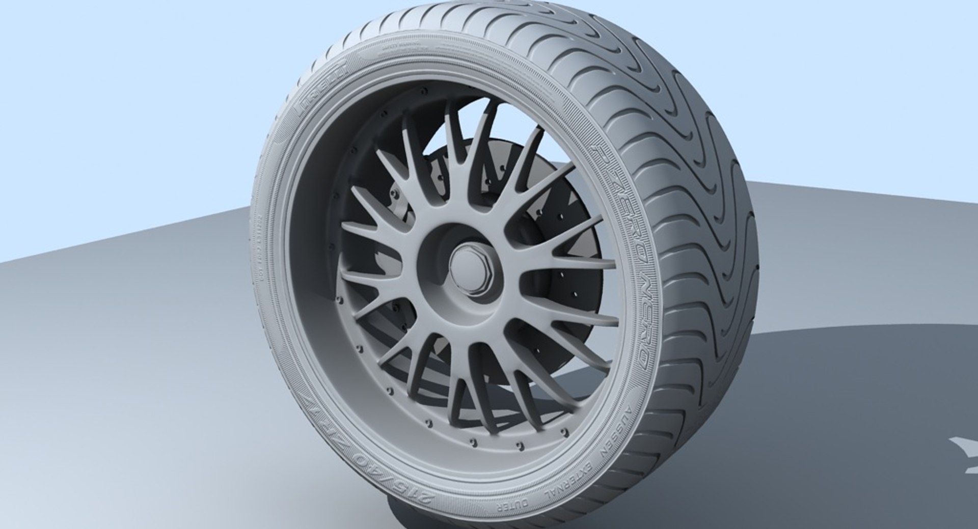 3d Model Rim Wheel Tire