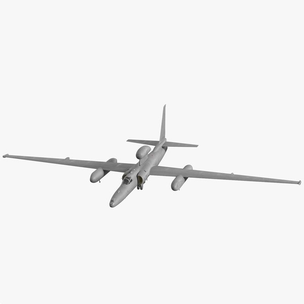 modelo 3d Grey Reconnaissance Aircraft Simple Interior Rigged for ...