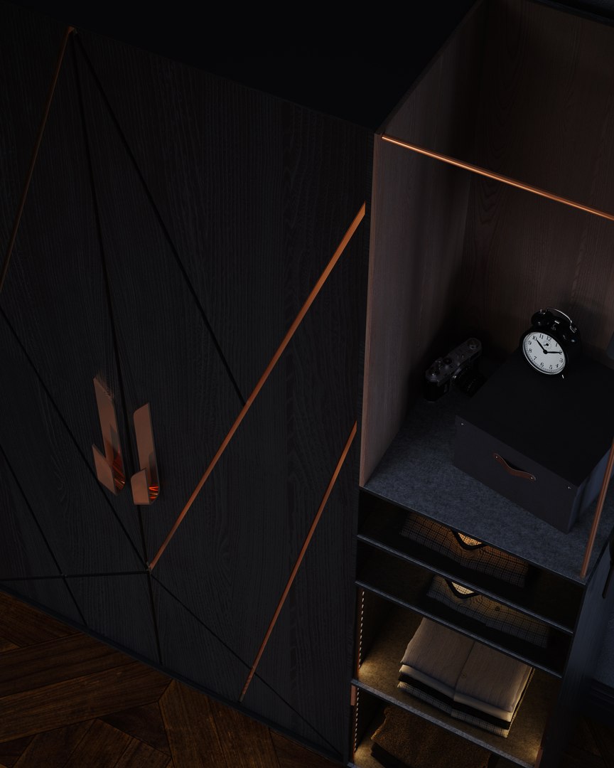 Cabinet Copper 3D Model - TurboSquid 1427329