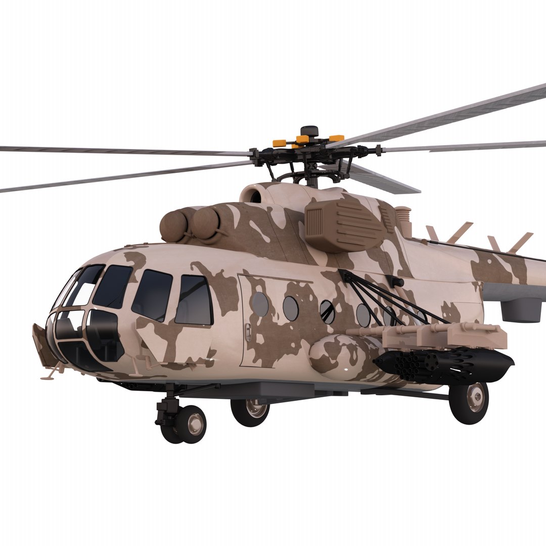 3d Mi-8 Helicopter