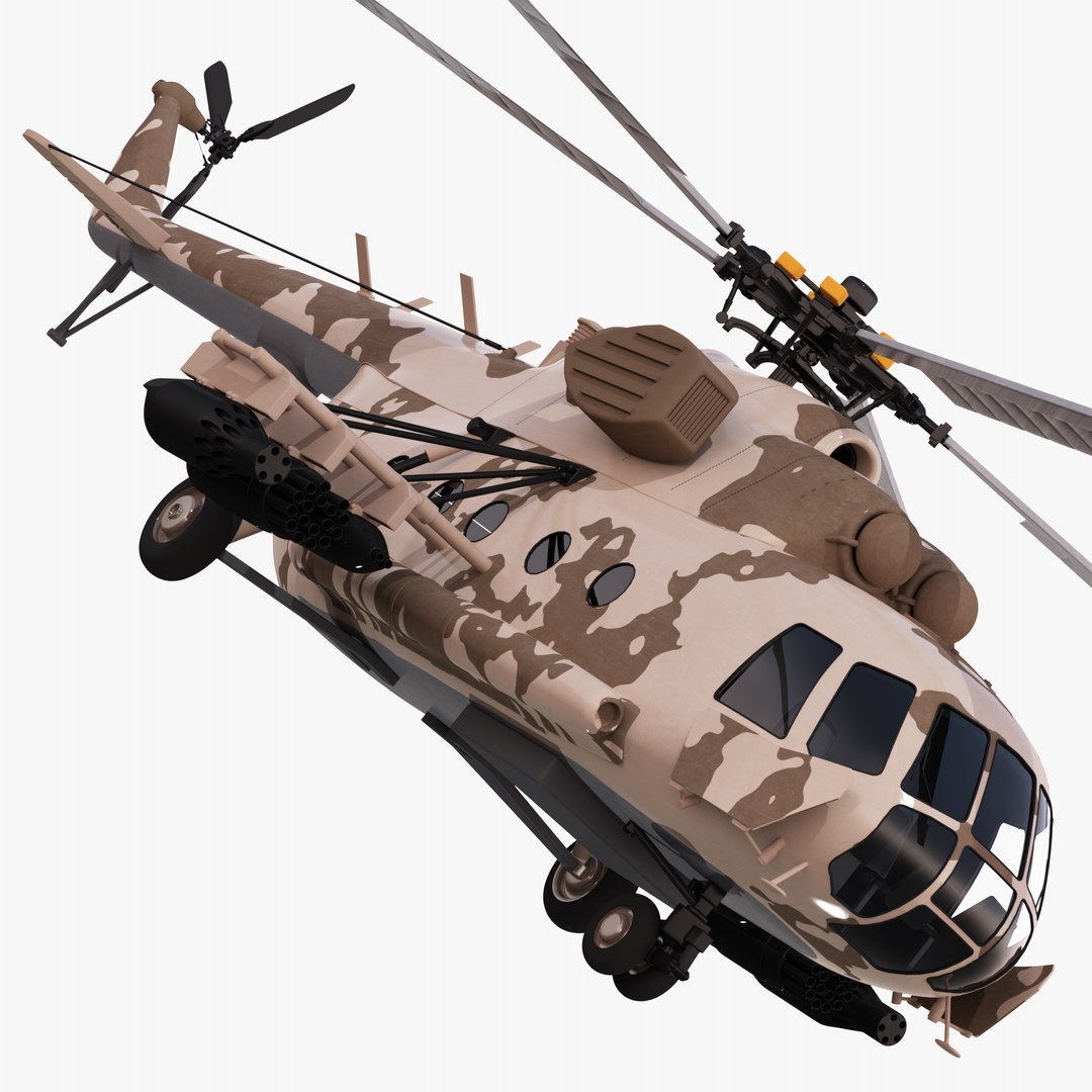 3d Mi-8 Helicopter