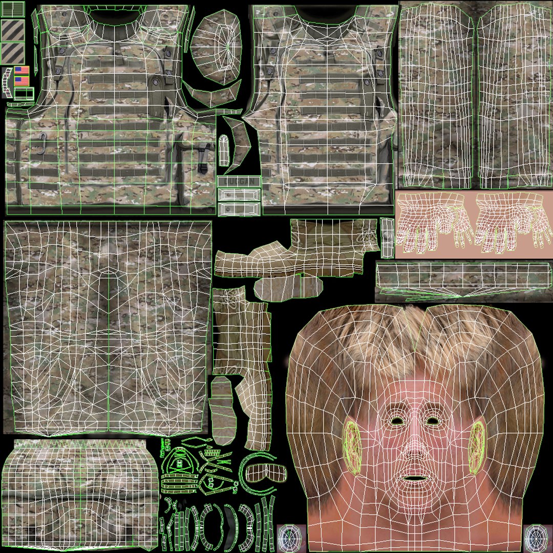 3D army soldier multicam - TurboSquid 1254898