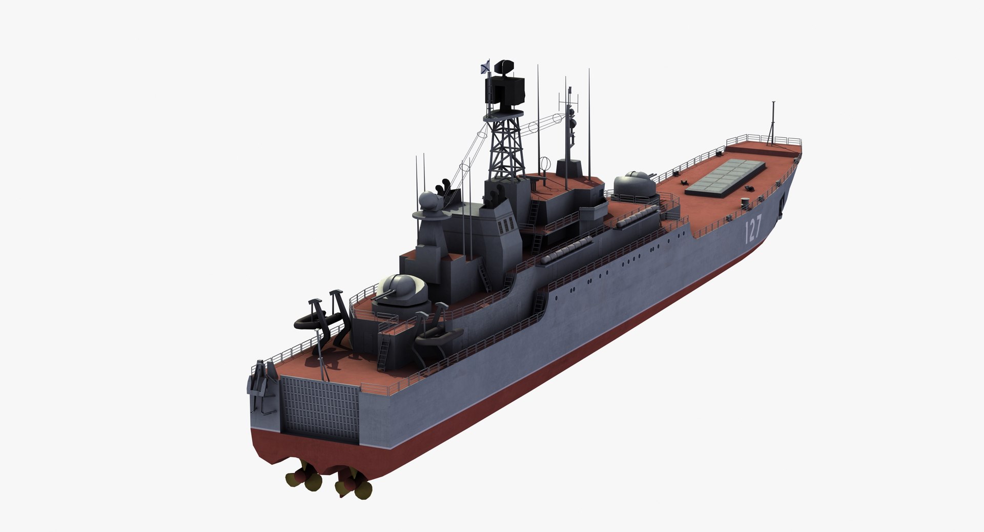 Ropucha landing ship 3D - TurboSquid 1270684