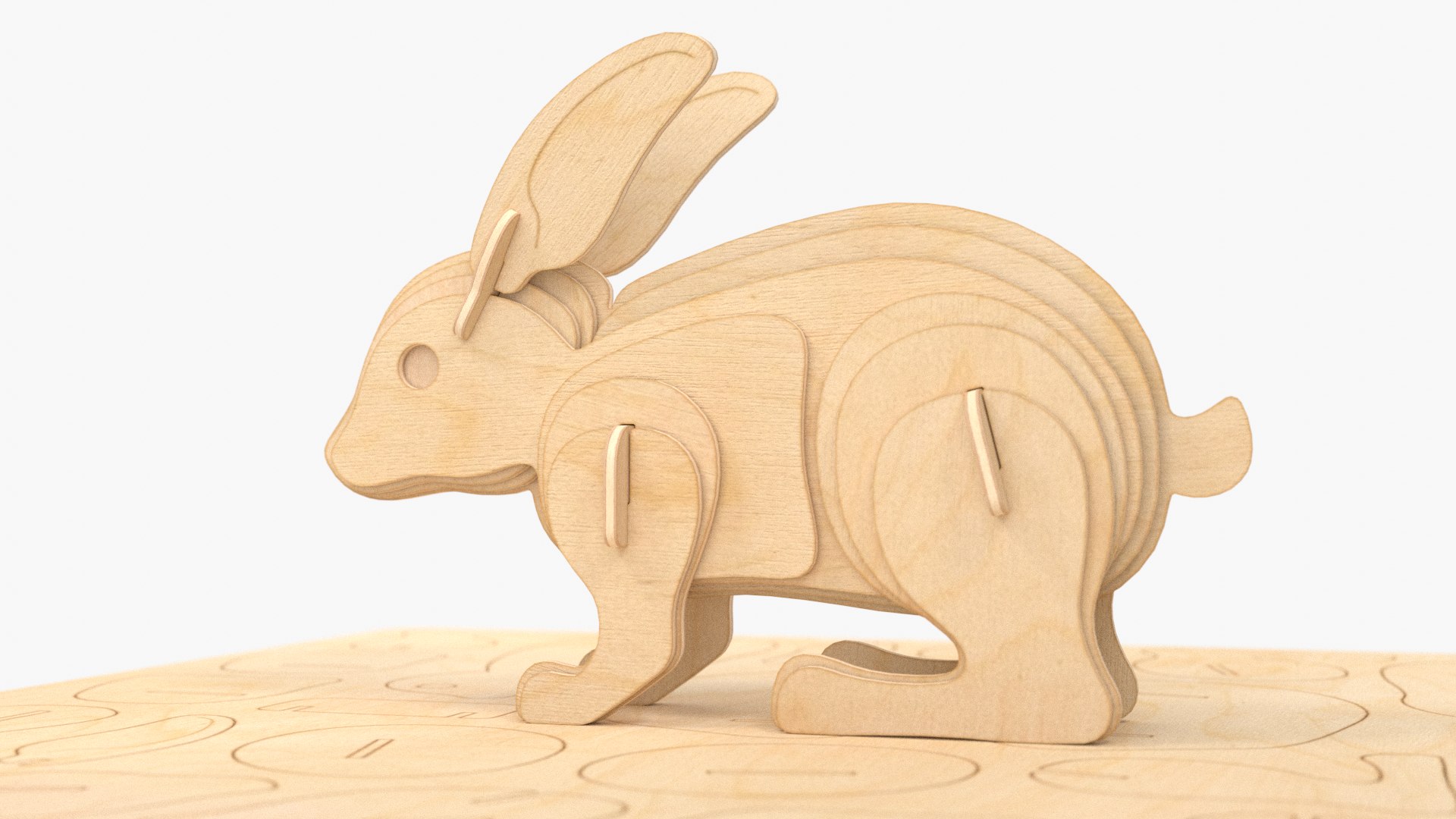 Rabbit Laser Cut 3D - TurboSquid 1830629