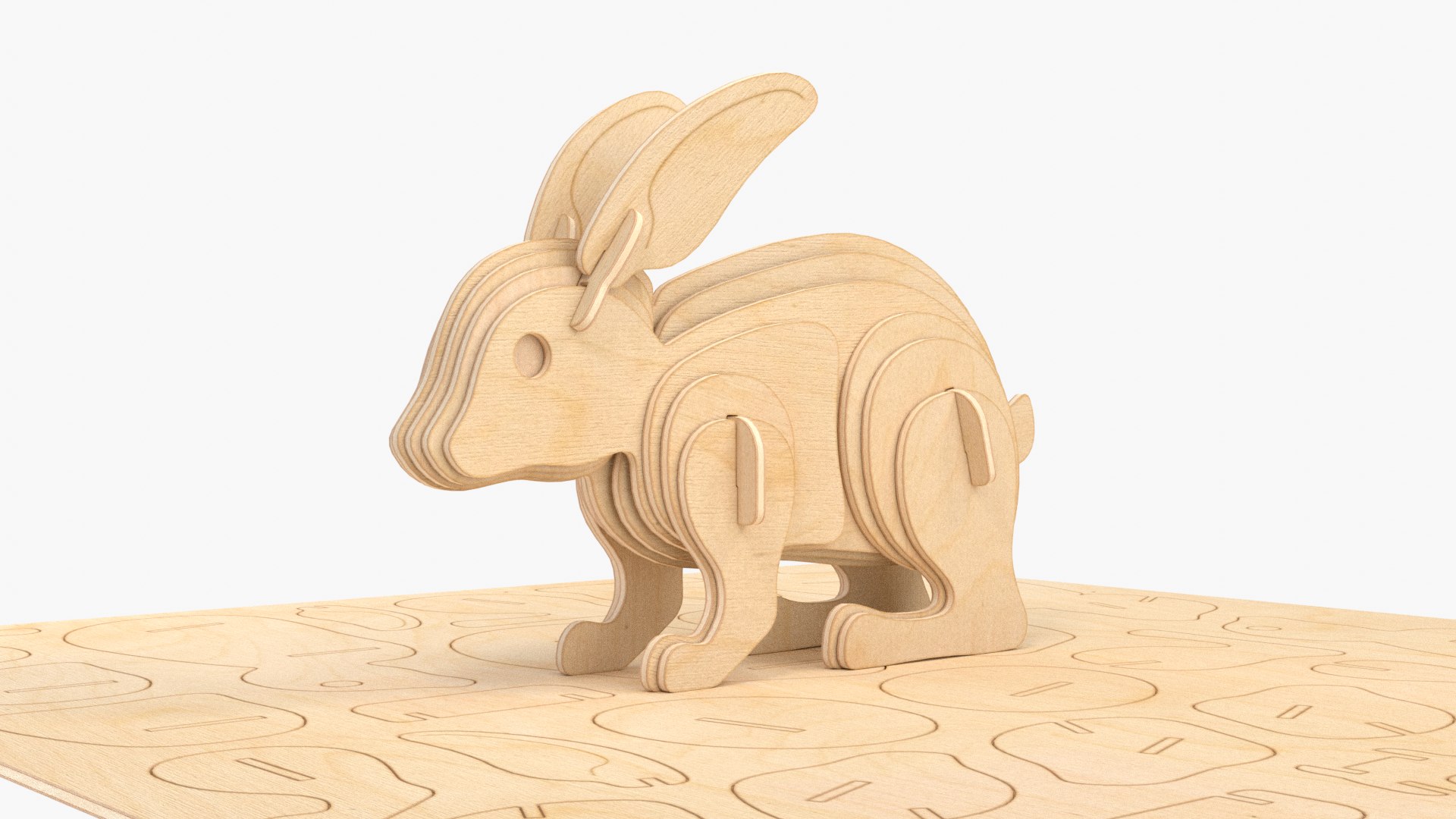 Rabbit Laser Cut 3D - TurboSquid 1830629