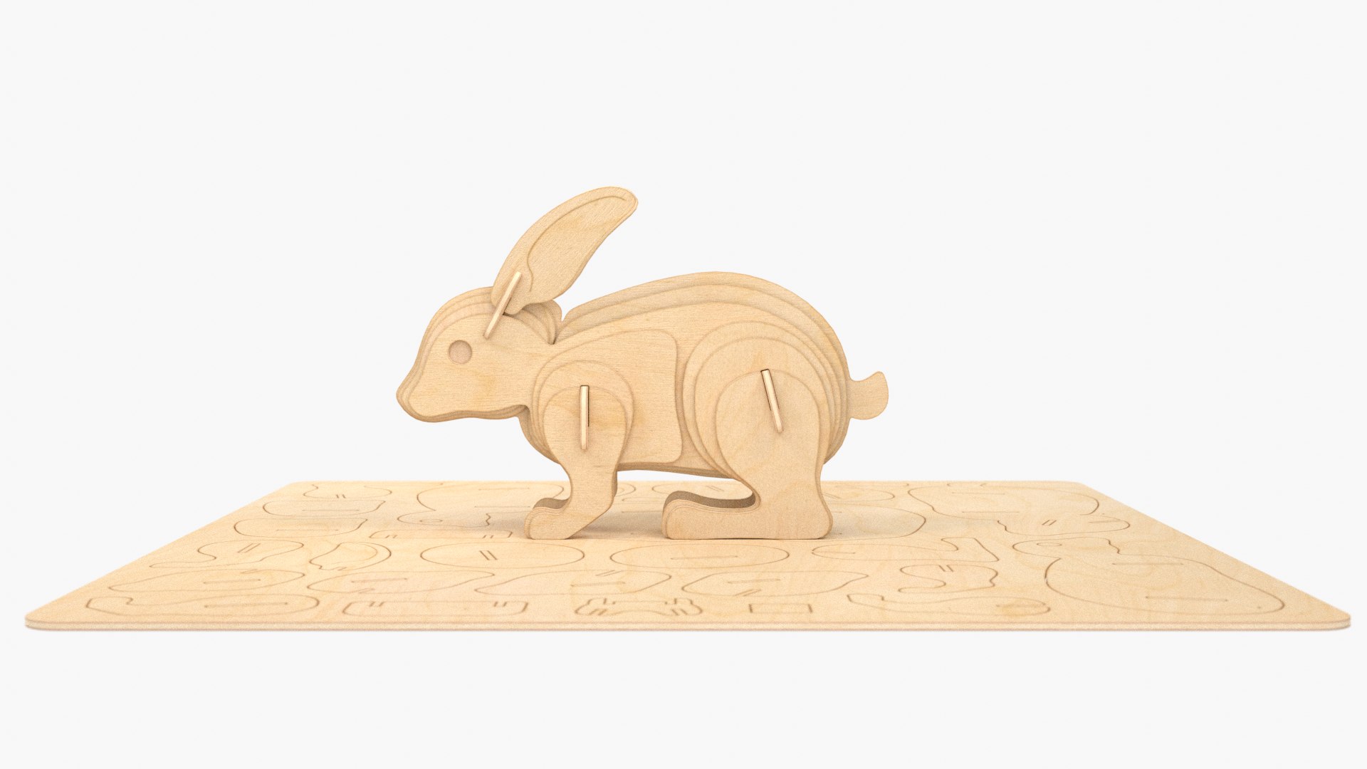 Rabbit Laser Cut 3D - TurboSquid 1830629
