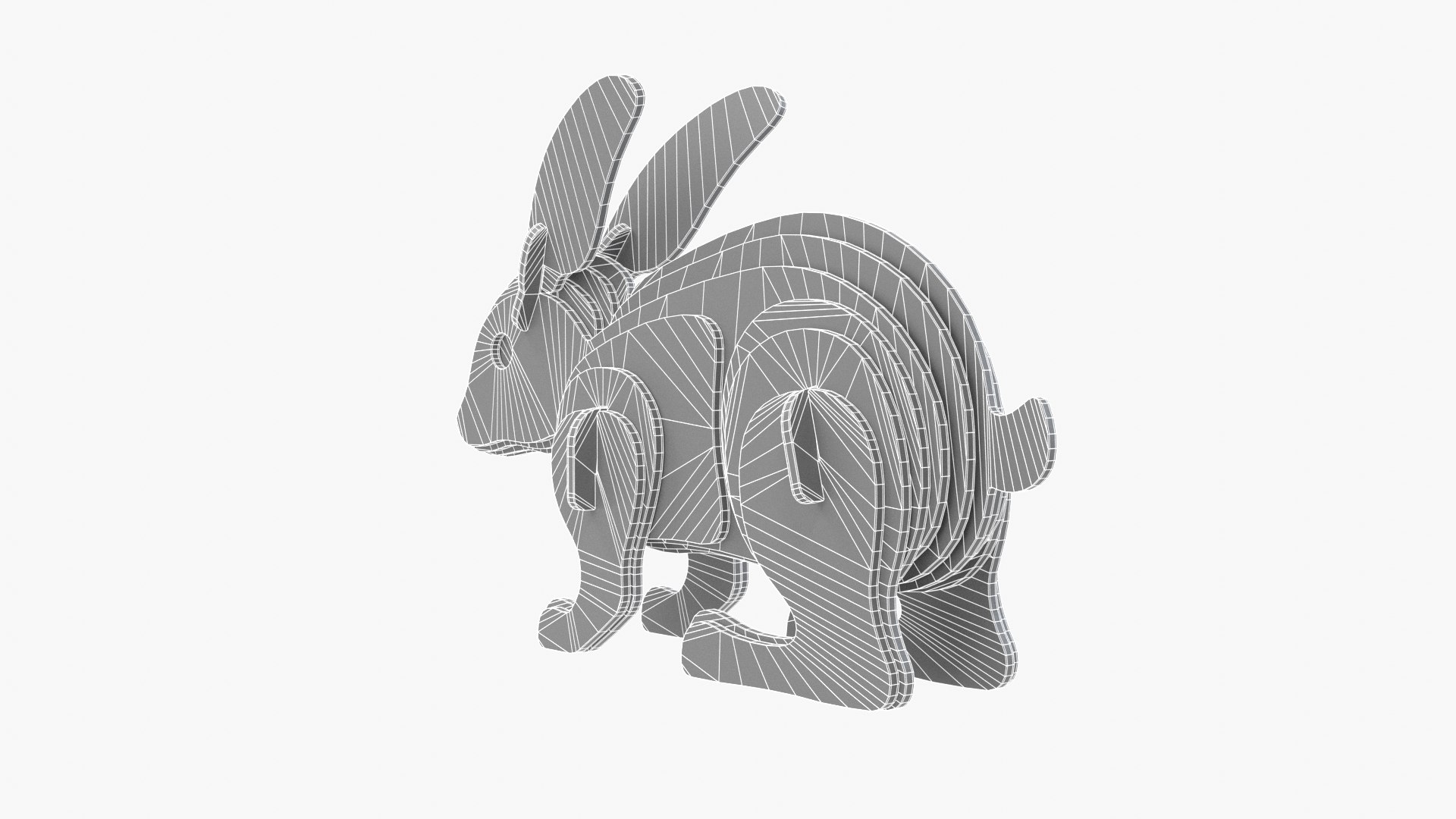 Rabbit Laser Cut 3D - TurboSquid 1830629