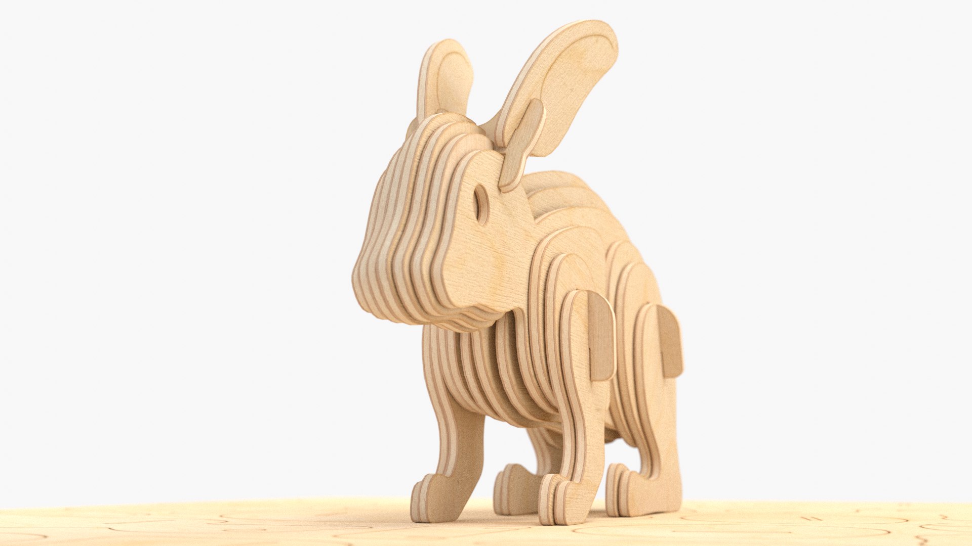 Rabbit Laser Cut 3D - TurboSquid 1830629