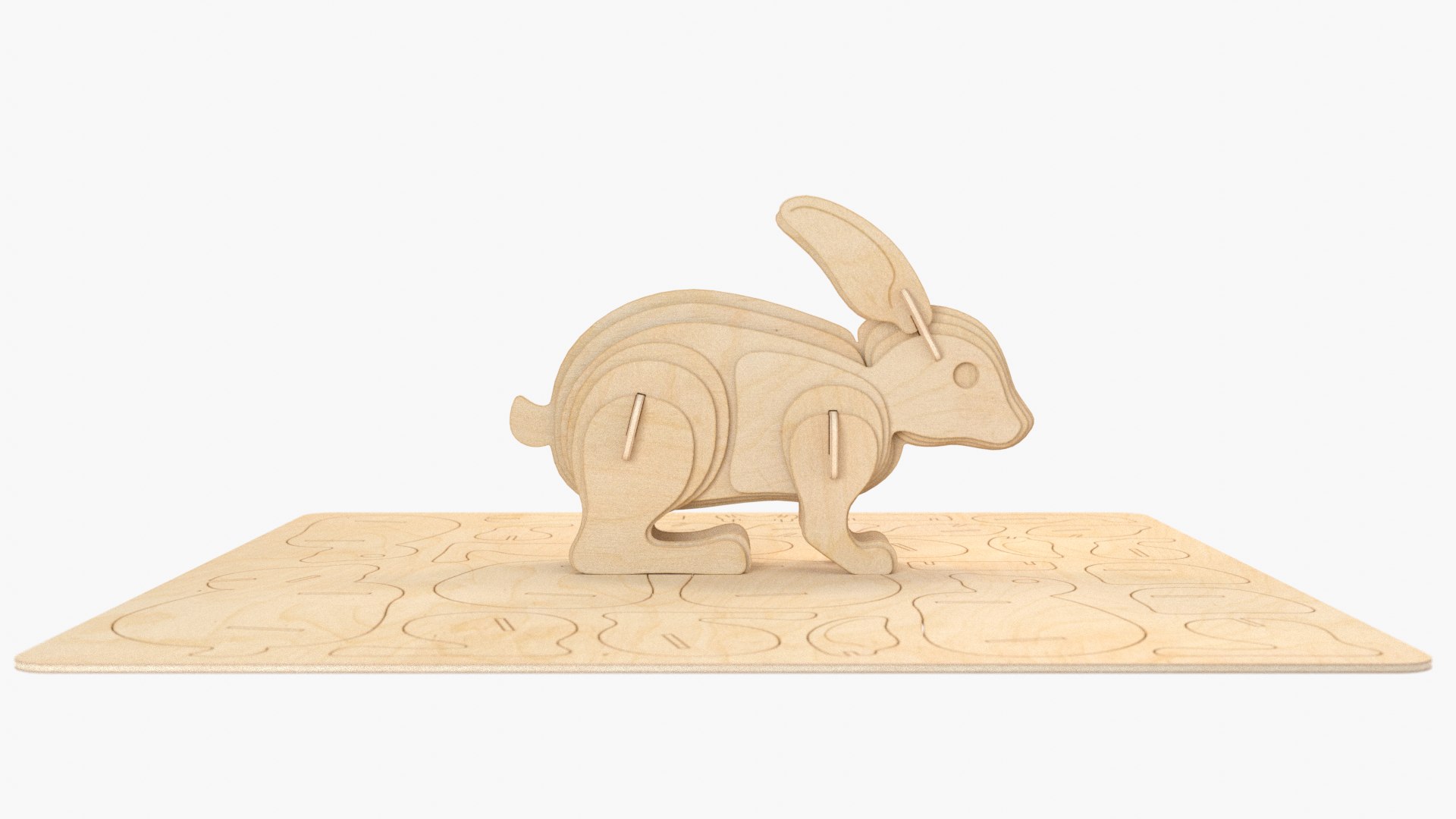 Rabbit Laser Cut 3D - TurboSquid 1830629