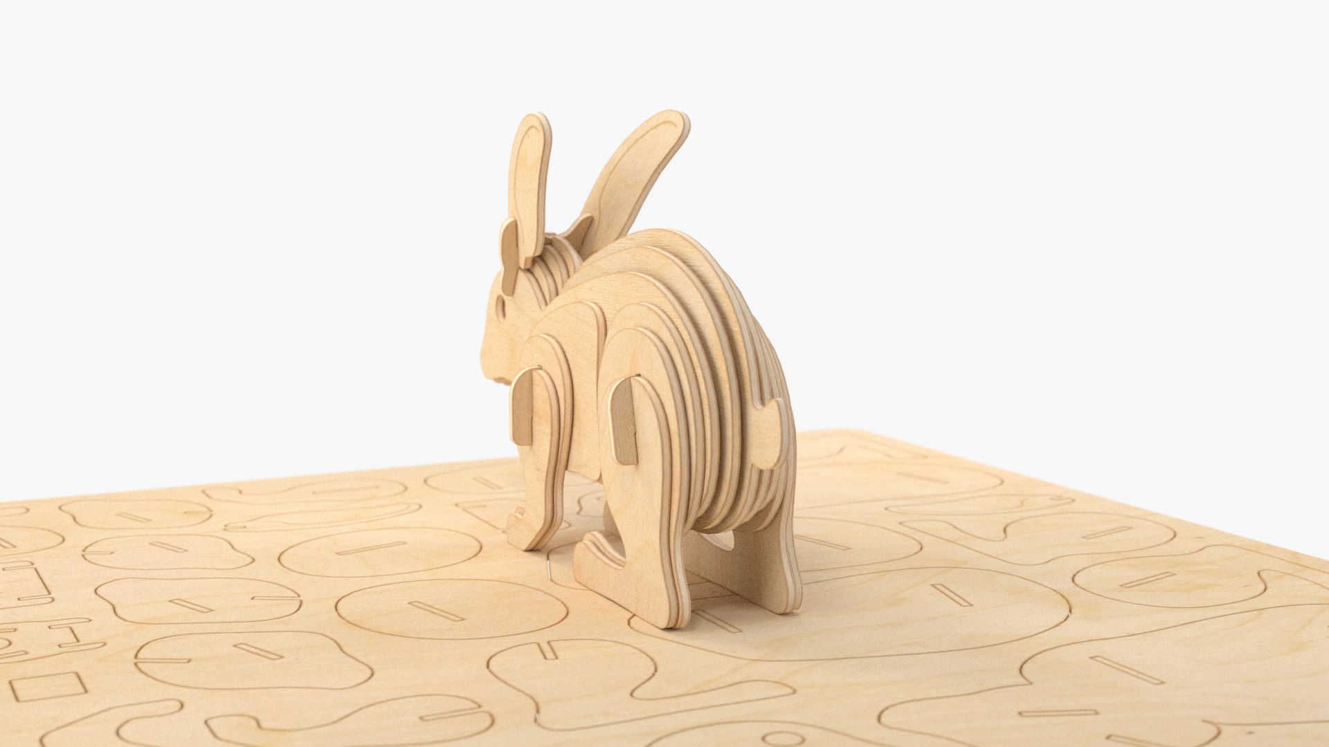 Rabbit Laser Cut 3D - TurboSquid 1830629