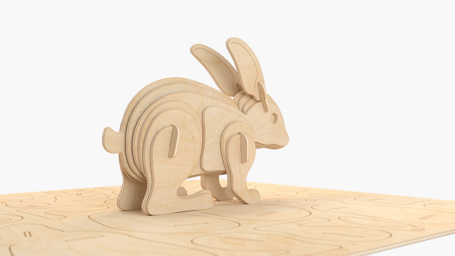Rabbit Laser Cut 3D - TurboSquid 1830629