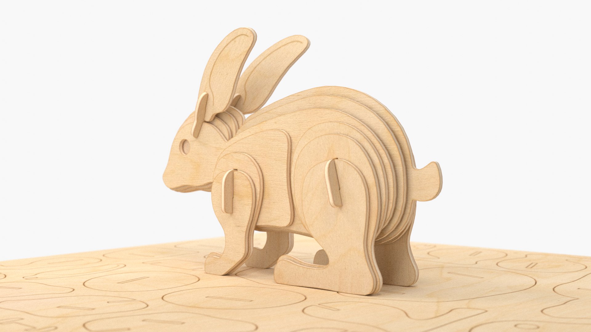 Rabbit Laser Cut 3D - TurboSquid 1830629