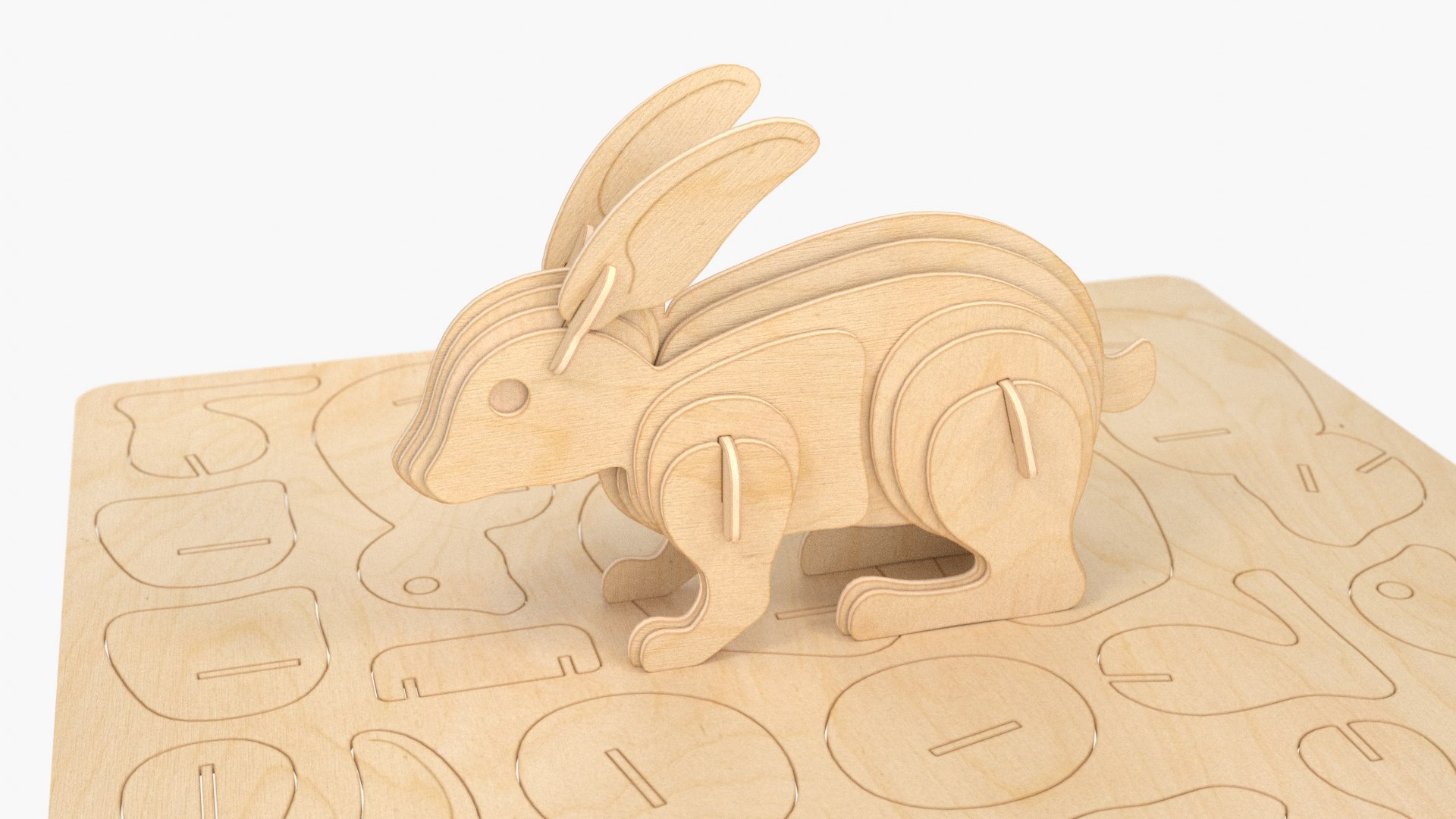 Rabbit Laser Cut 3D - TurboSquid 1830629