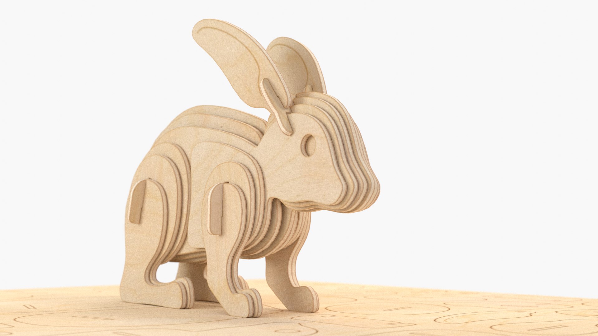Rabbit Laser Cut 3D - TurboSquid 1830629