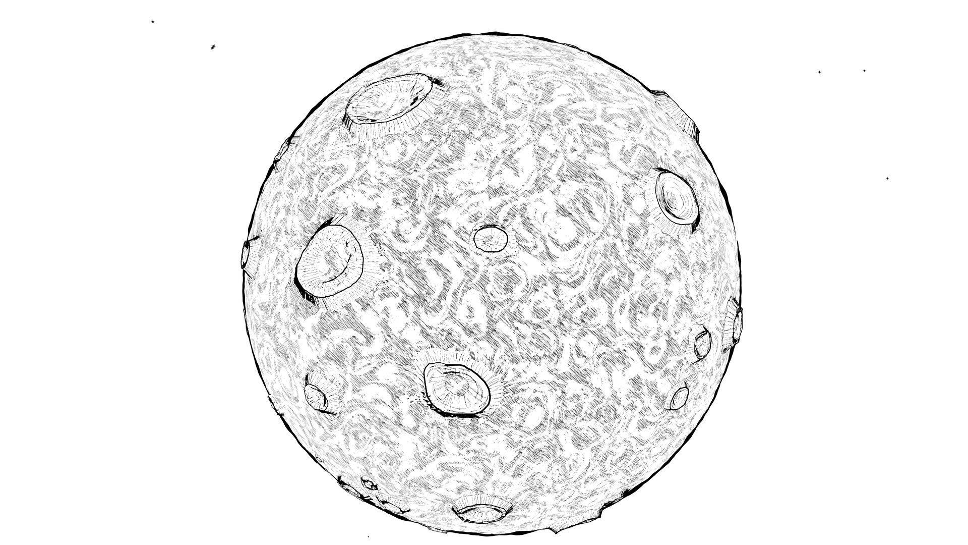3D The Moon Toon Stylised Model - TurboSquid 1965926
