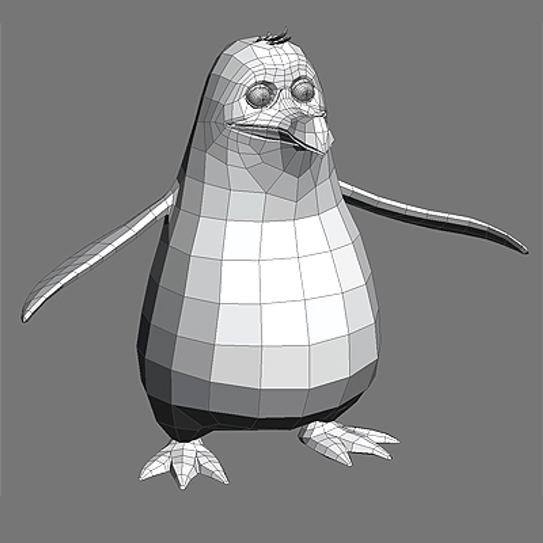 3ds Max Cartoon-style Penguin Character