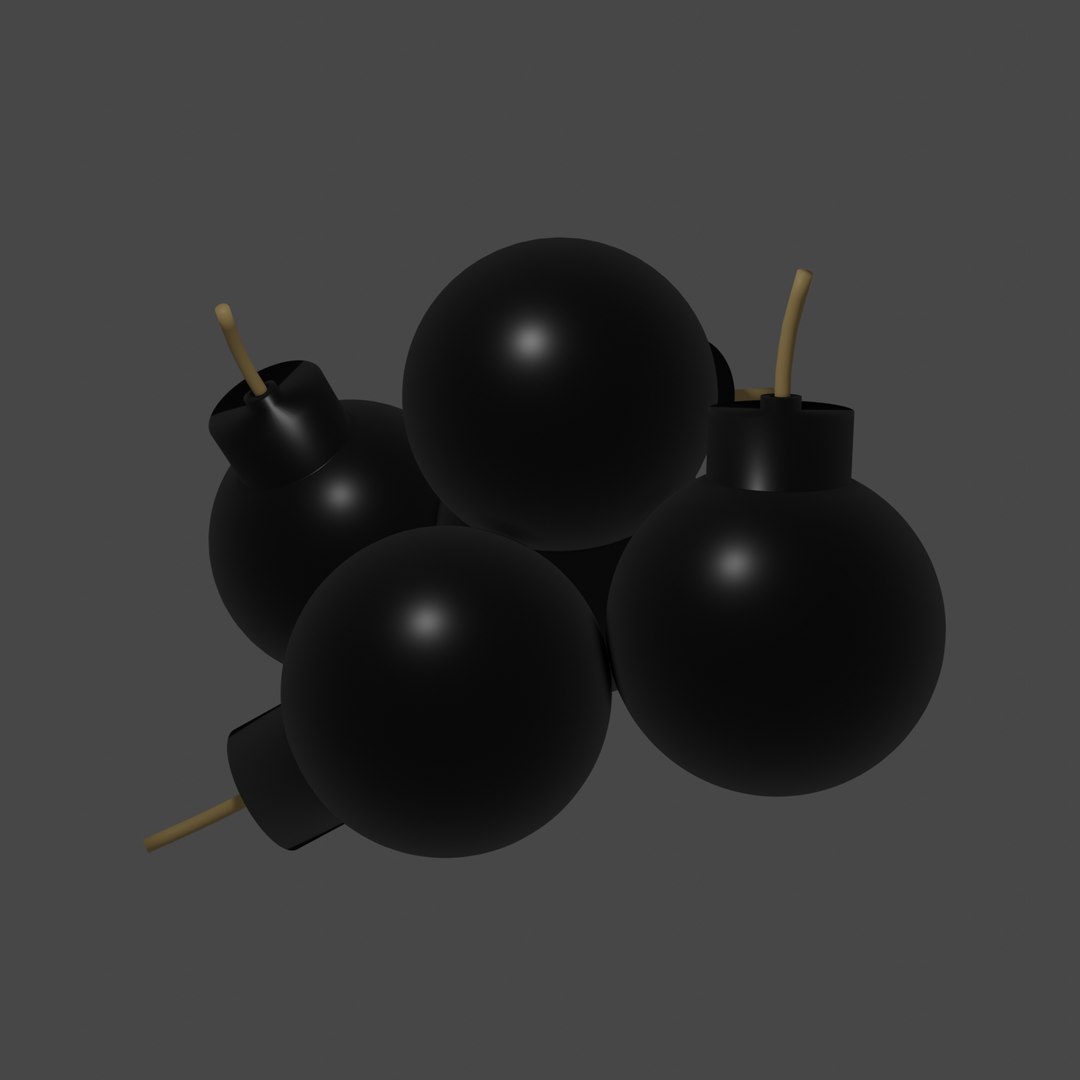 Simple Cartoon Bomb Model - TurboSquid 1624772
