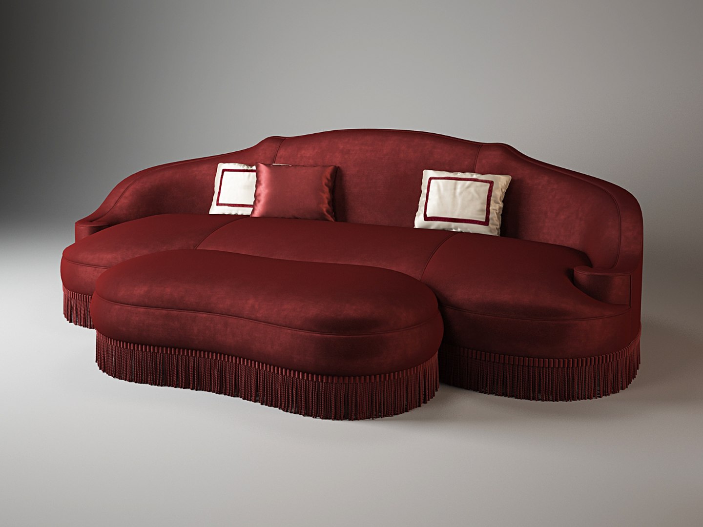 Anemone Sofa Ottoman Galimberti 3d Max