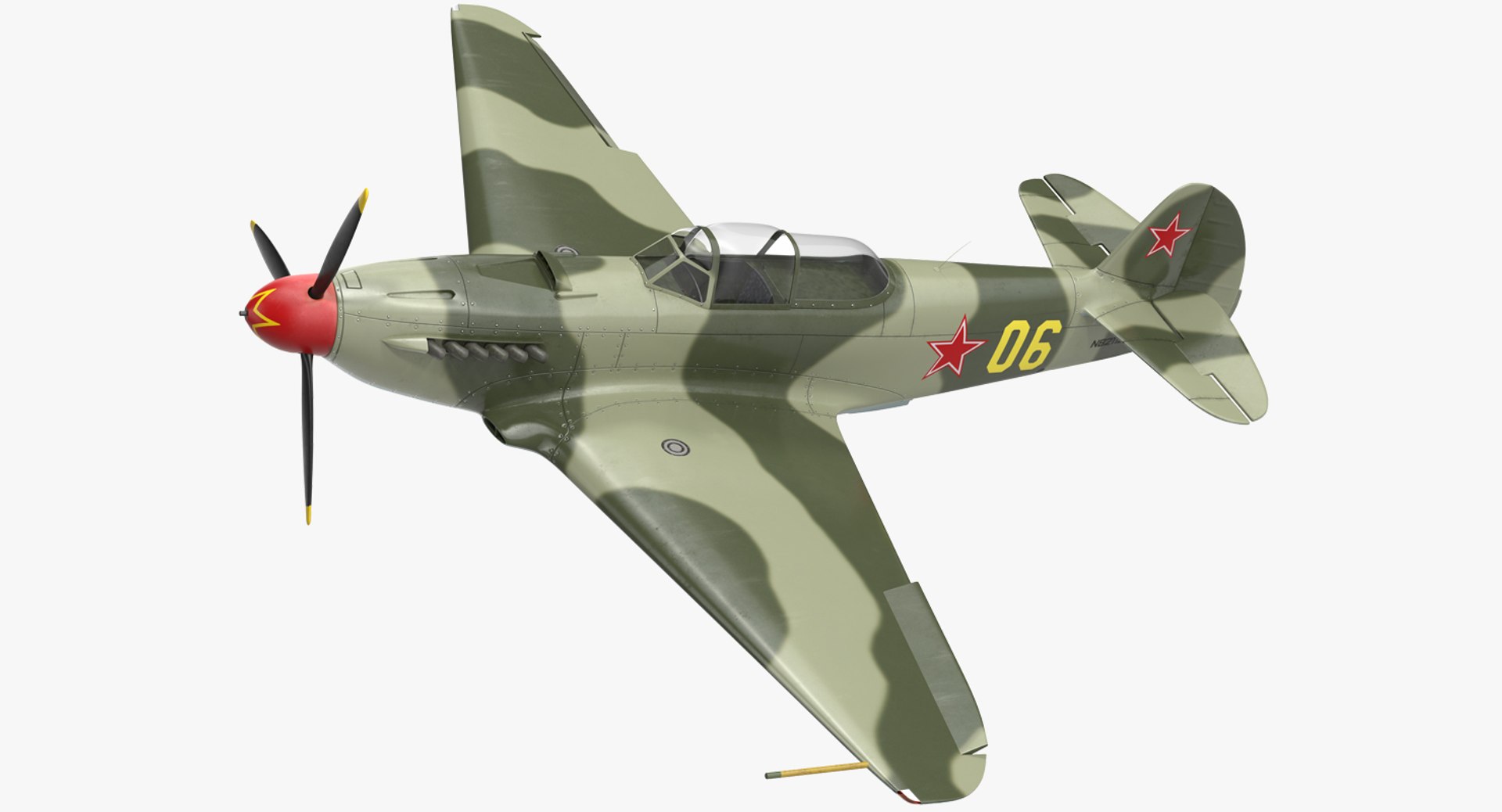 Soviet wwii fighter aircraft 3D model - TurboSquid 1163486
