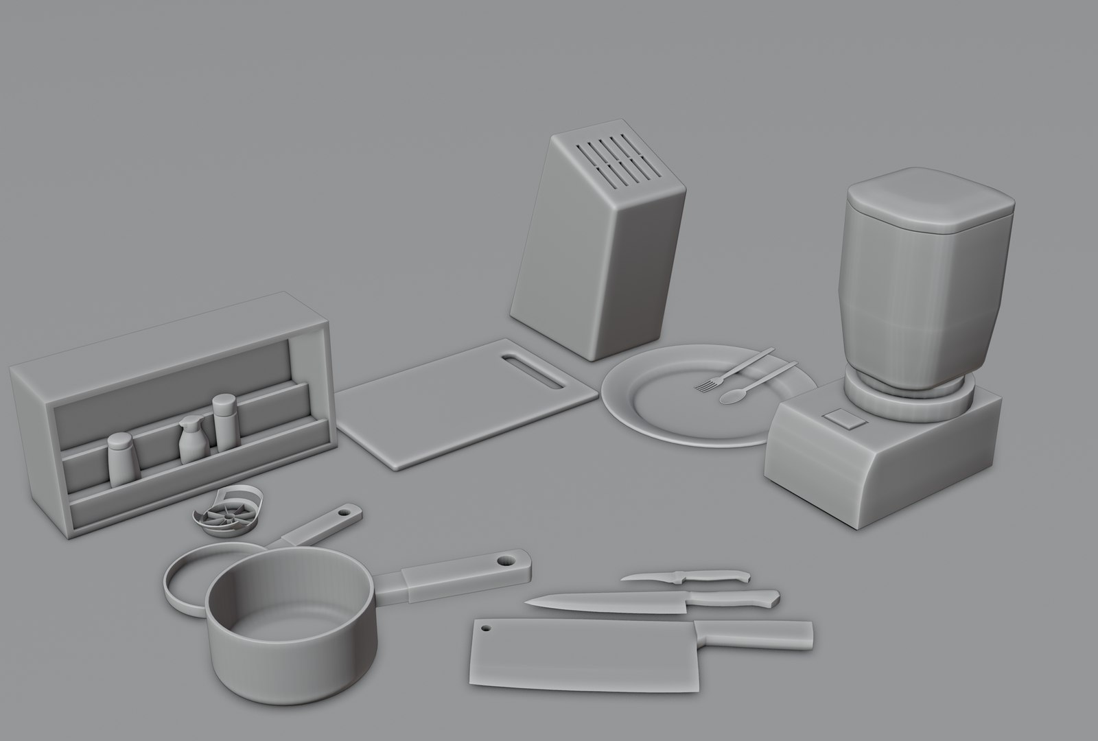 3D kitchen items model - TurboSquid 1740967