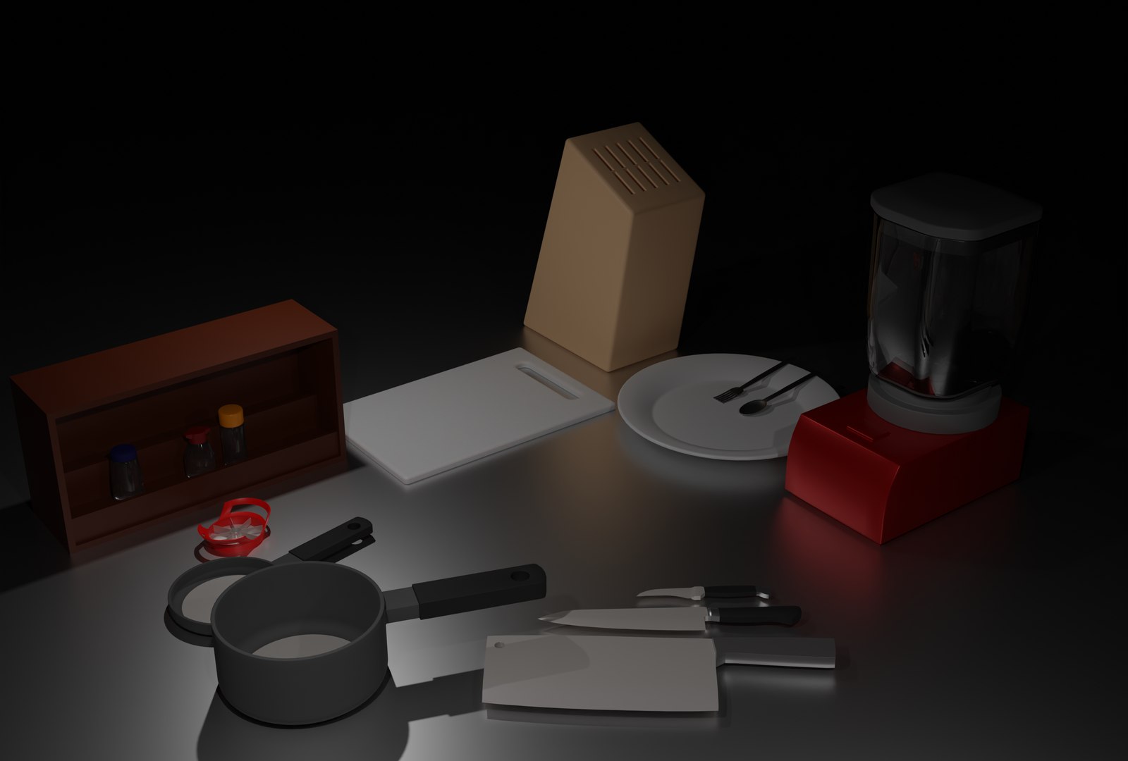3D kitchen items model - TurboSquid 1740967