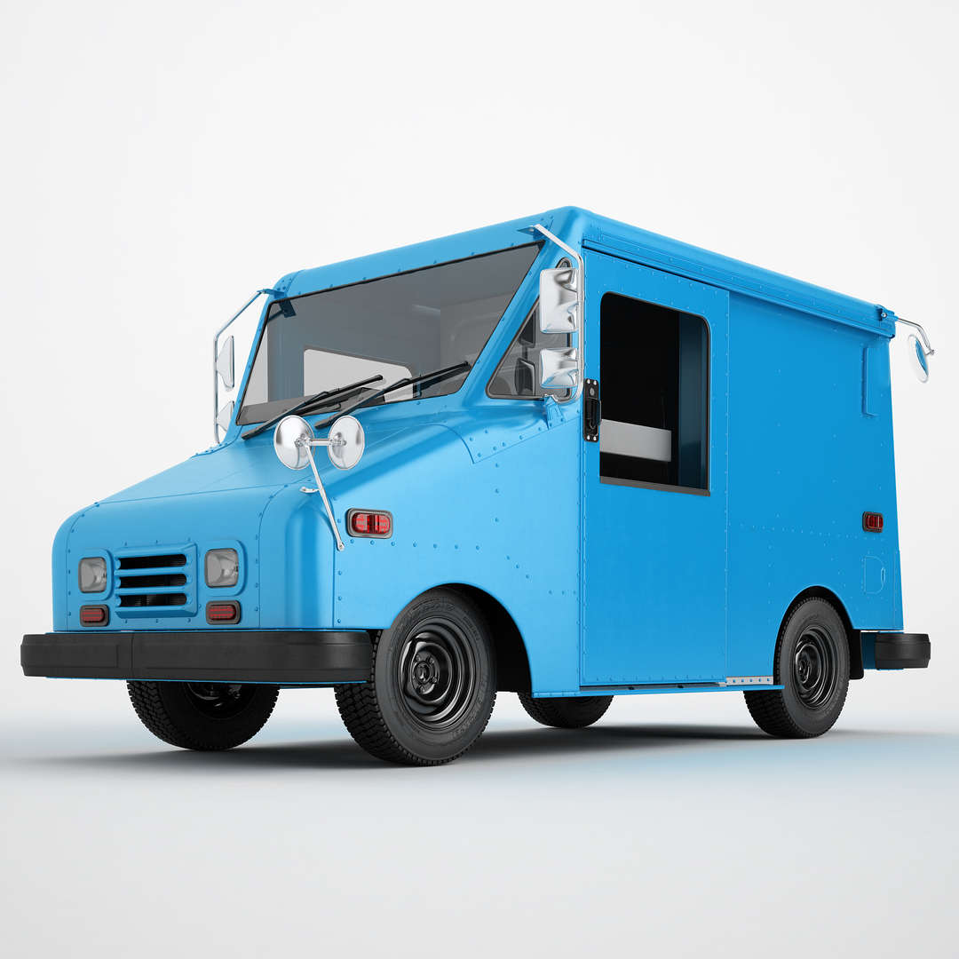Mail truck model - TurboSquid 1700564