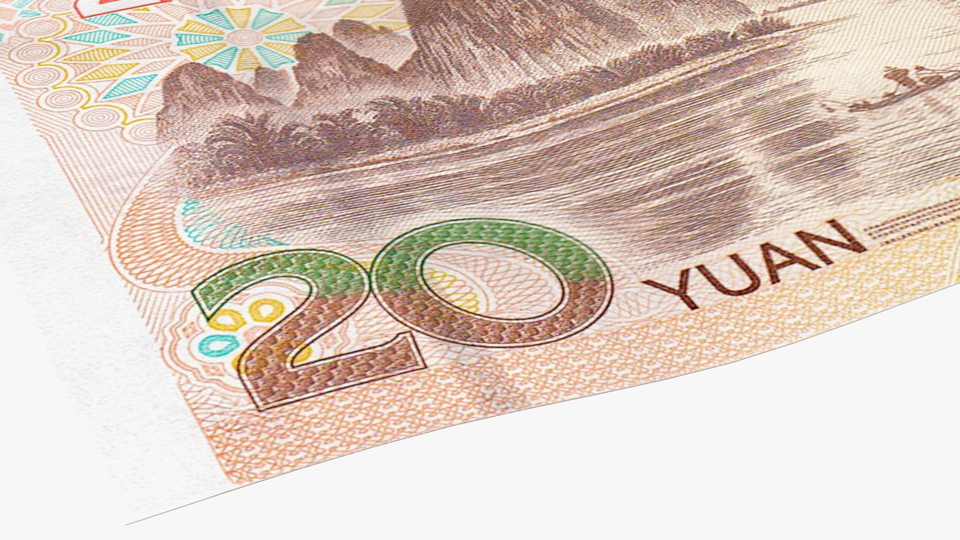 Chinese 20 Yuan CNY 2019 Banknote 3D Model - TurboSquid 1745155