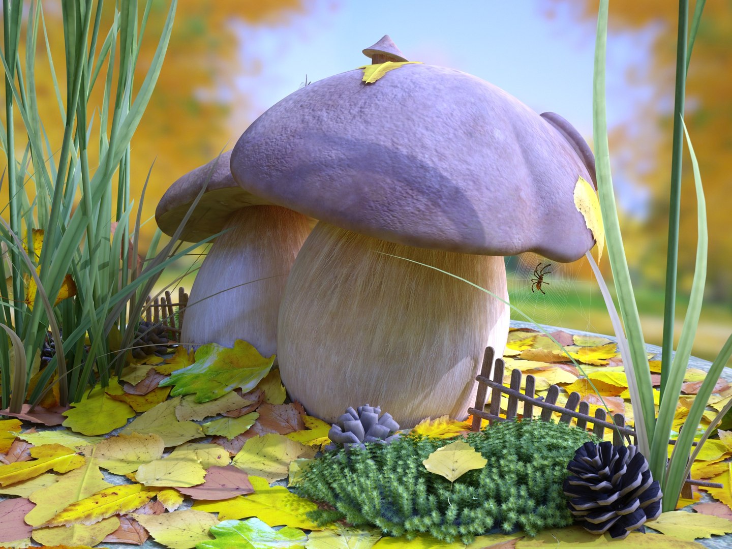 3d fairy autumn