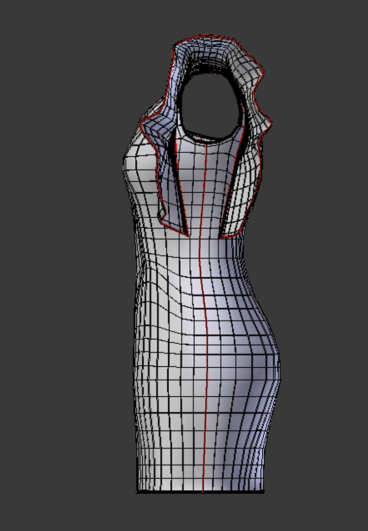 Ruffle Sleeve Dress 3D Model - TurboSquid 1219811