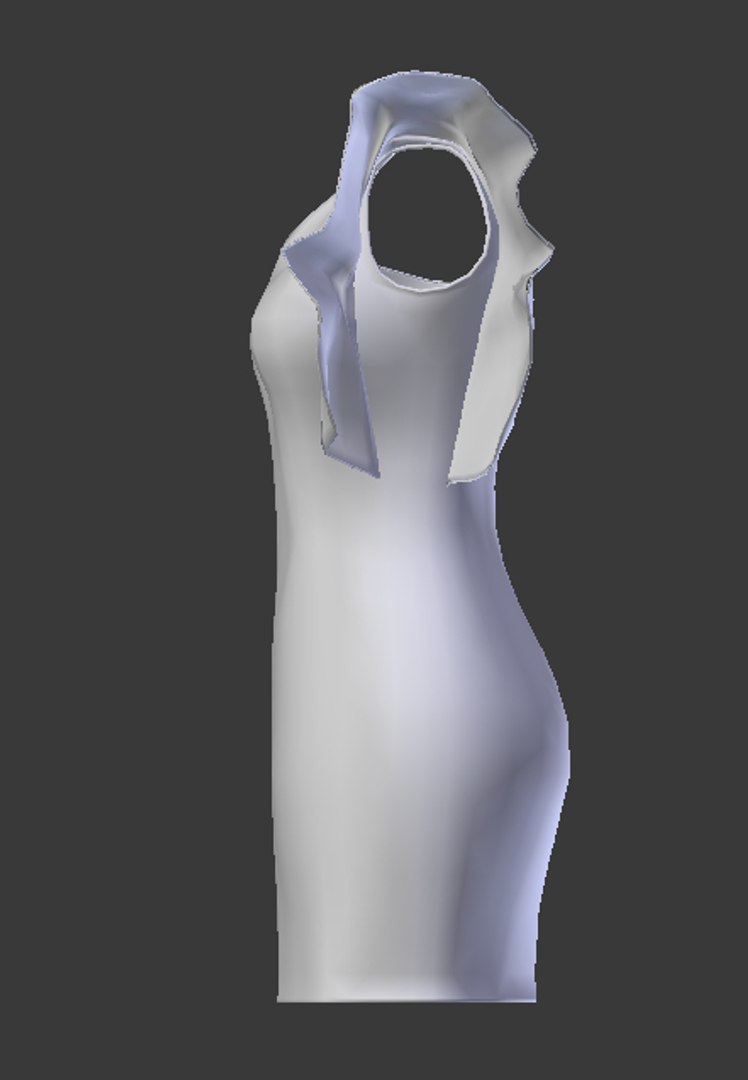 Ruffle Sleeve Dress 3D Model - TurboSquid 1219811
