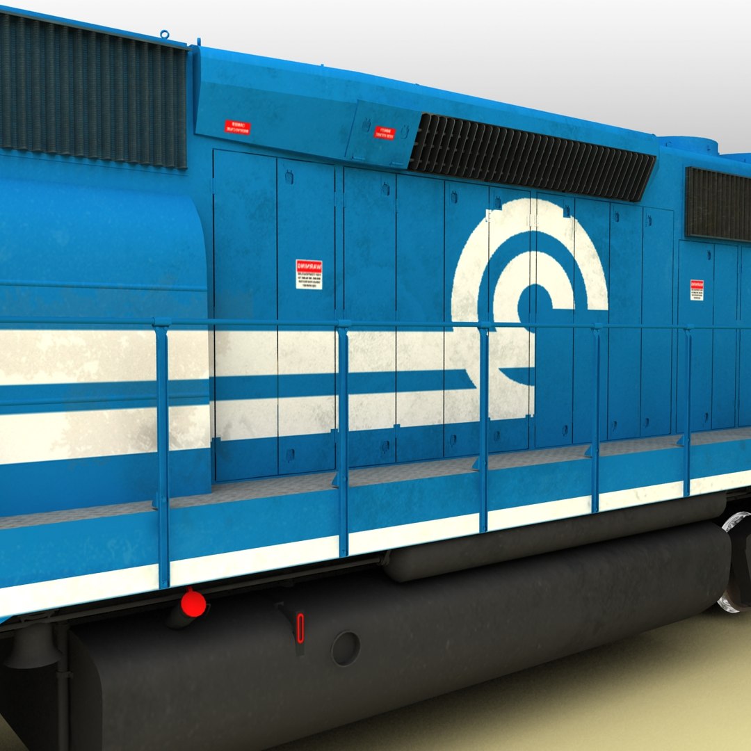 Emd Sd40-2 Engines Cr 3d Max