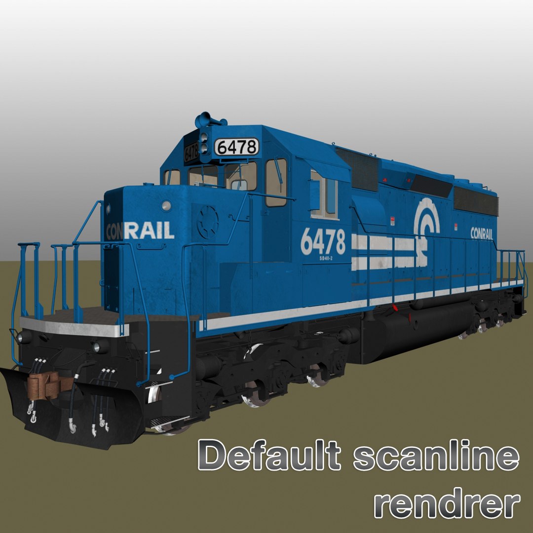 Emd Sd40-2 Engines Cr 3d Max