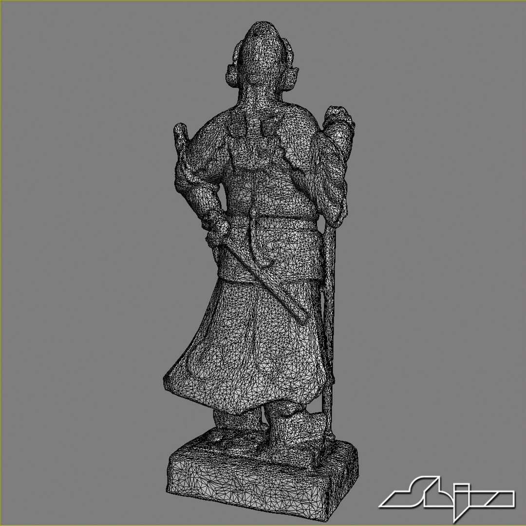 3dsmax Thailand Statuette Guardian Sculpture