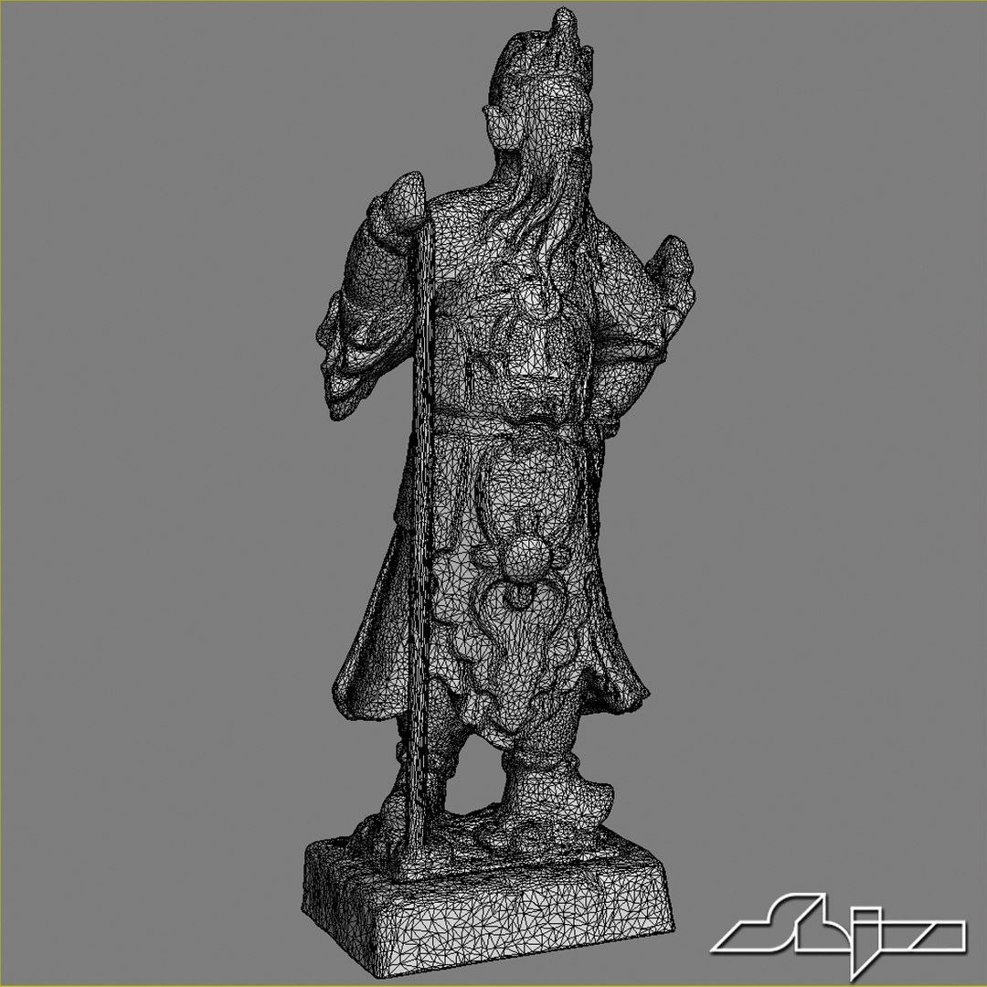 3dsmax Thailand Statuette Guardian Sculpture