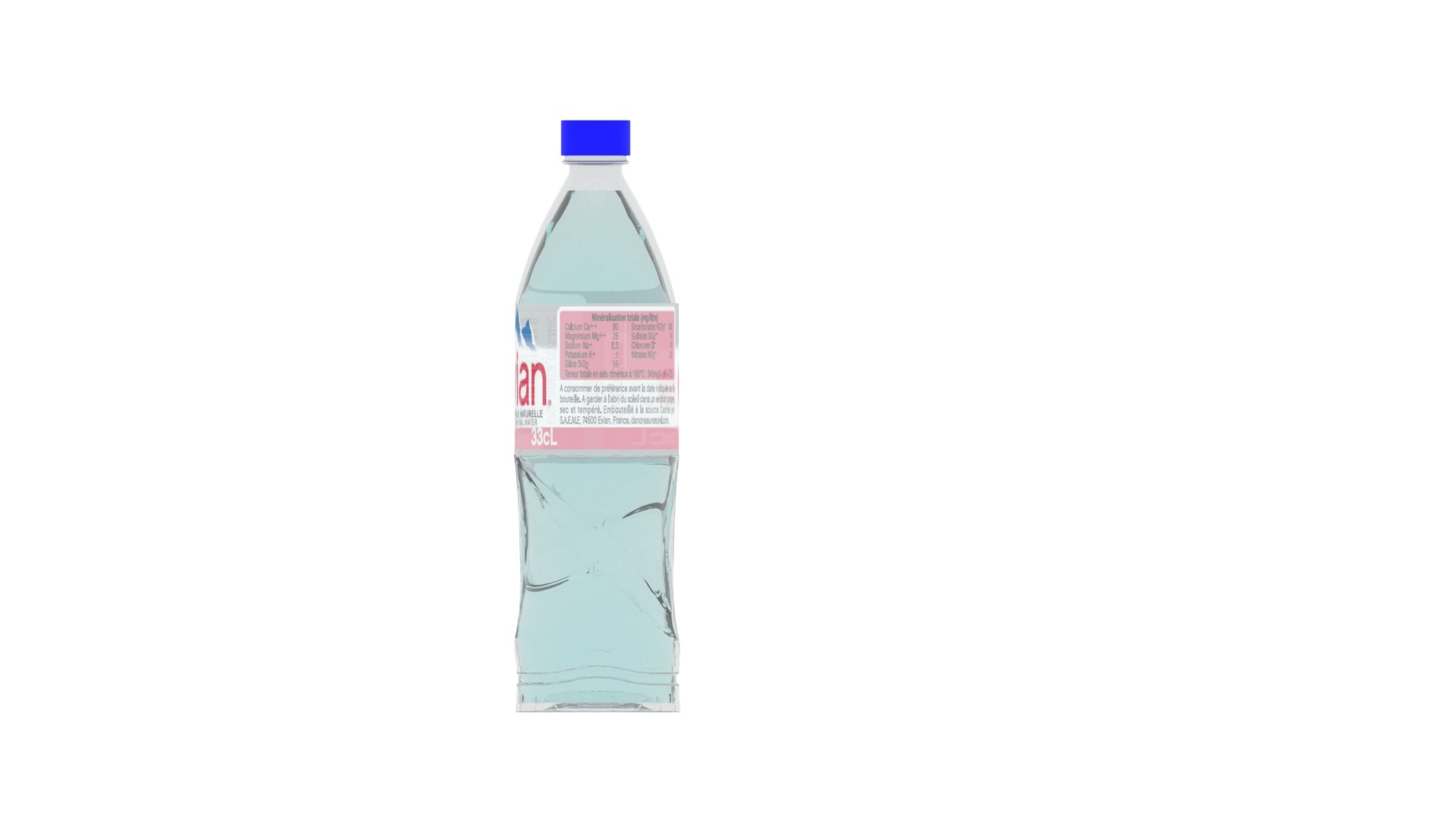 Bottle Evian 33cl 3D Model - TurboSquid 1705323