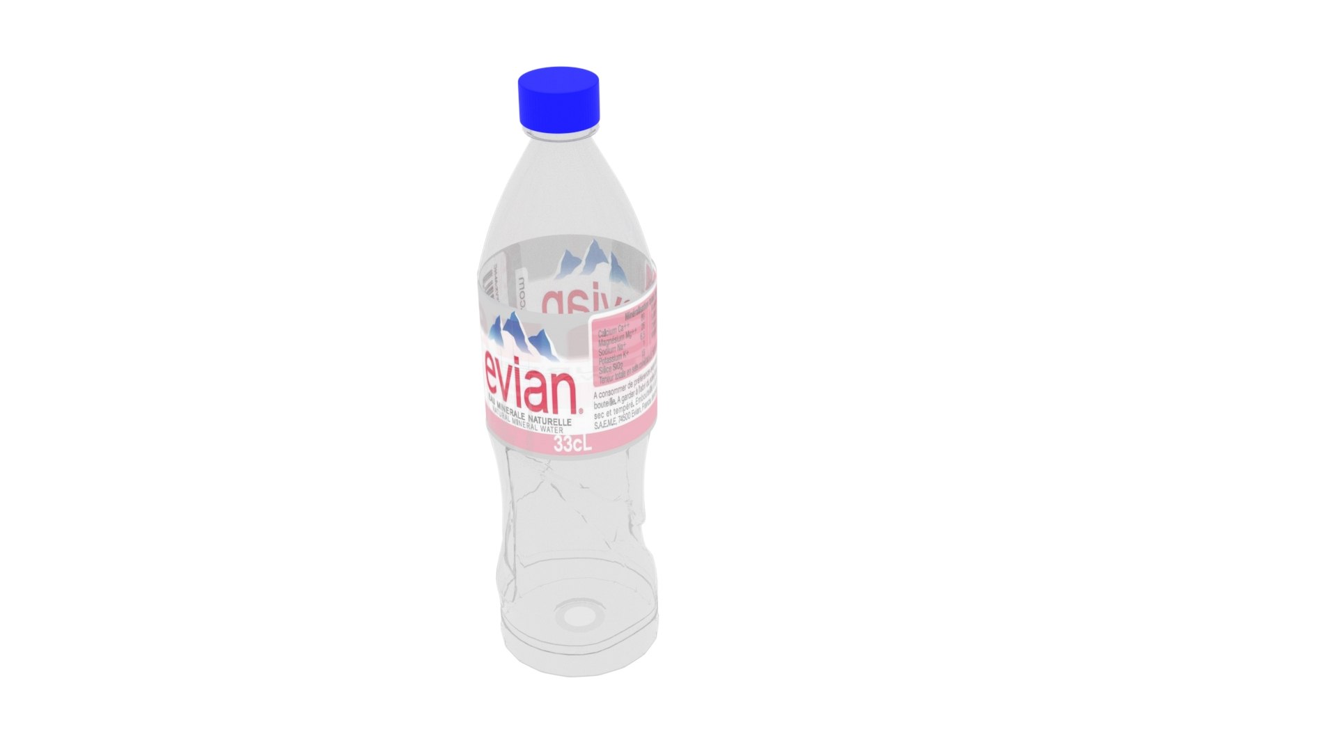 Bottle Evian 33cl 3D Model - TurboSquid 1705323