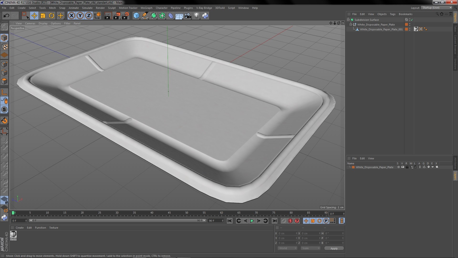 3D White Disposable Paper Plate - TurboSquid 2076346